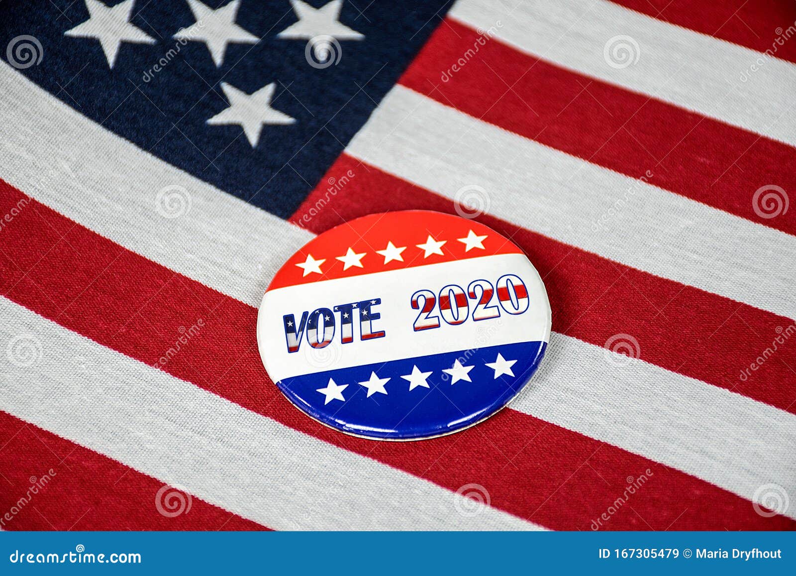 Election 2020 Campaign Button on Flag Stock Image - Image of patriotic ...