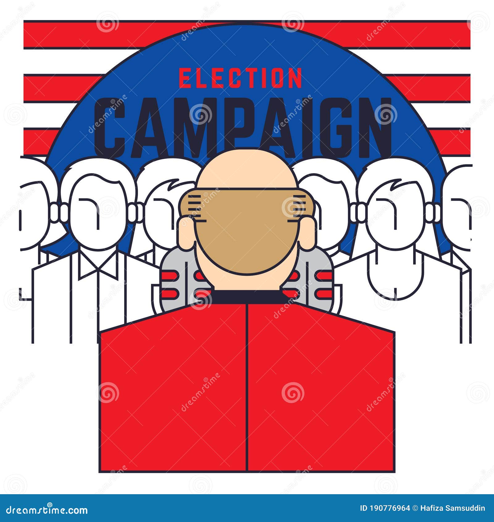 Election Campaign. Vector Illustration Decorative Design Stock Vector ...