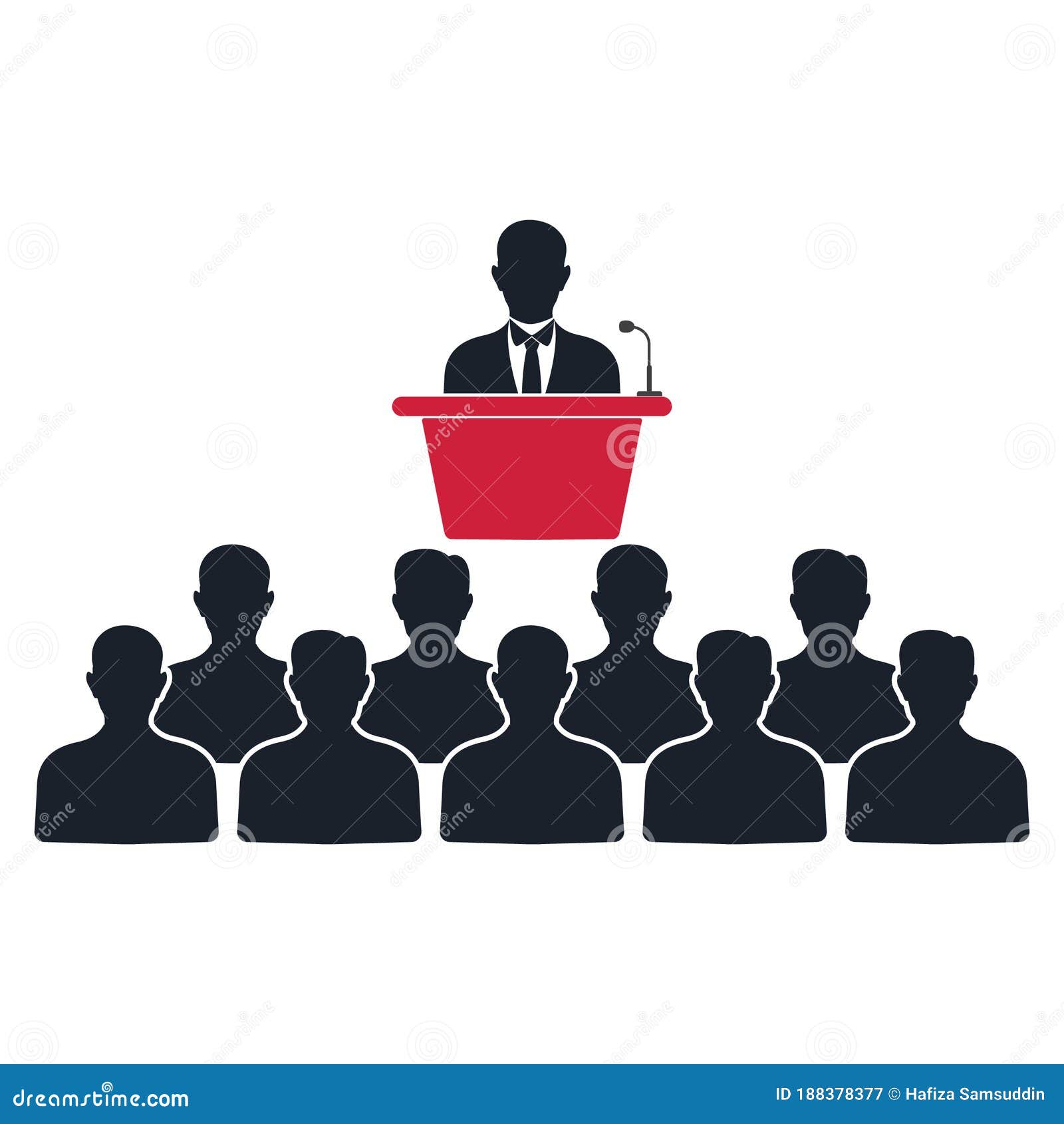 Election Candidate Representing His Party. Vector Illustration ...