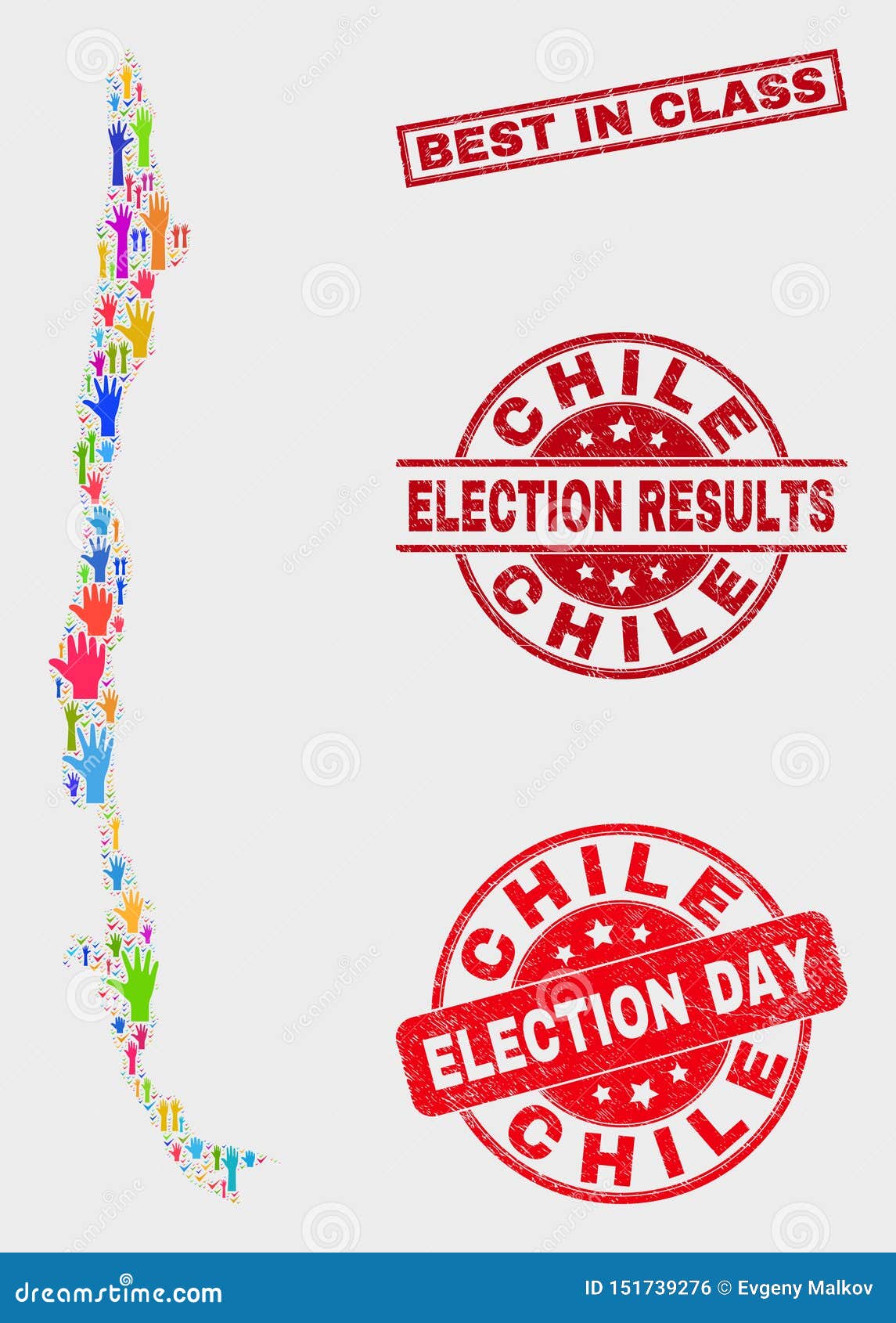 Composition of Voting Chile Map and Distress Best in Class Watermark ...