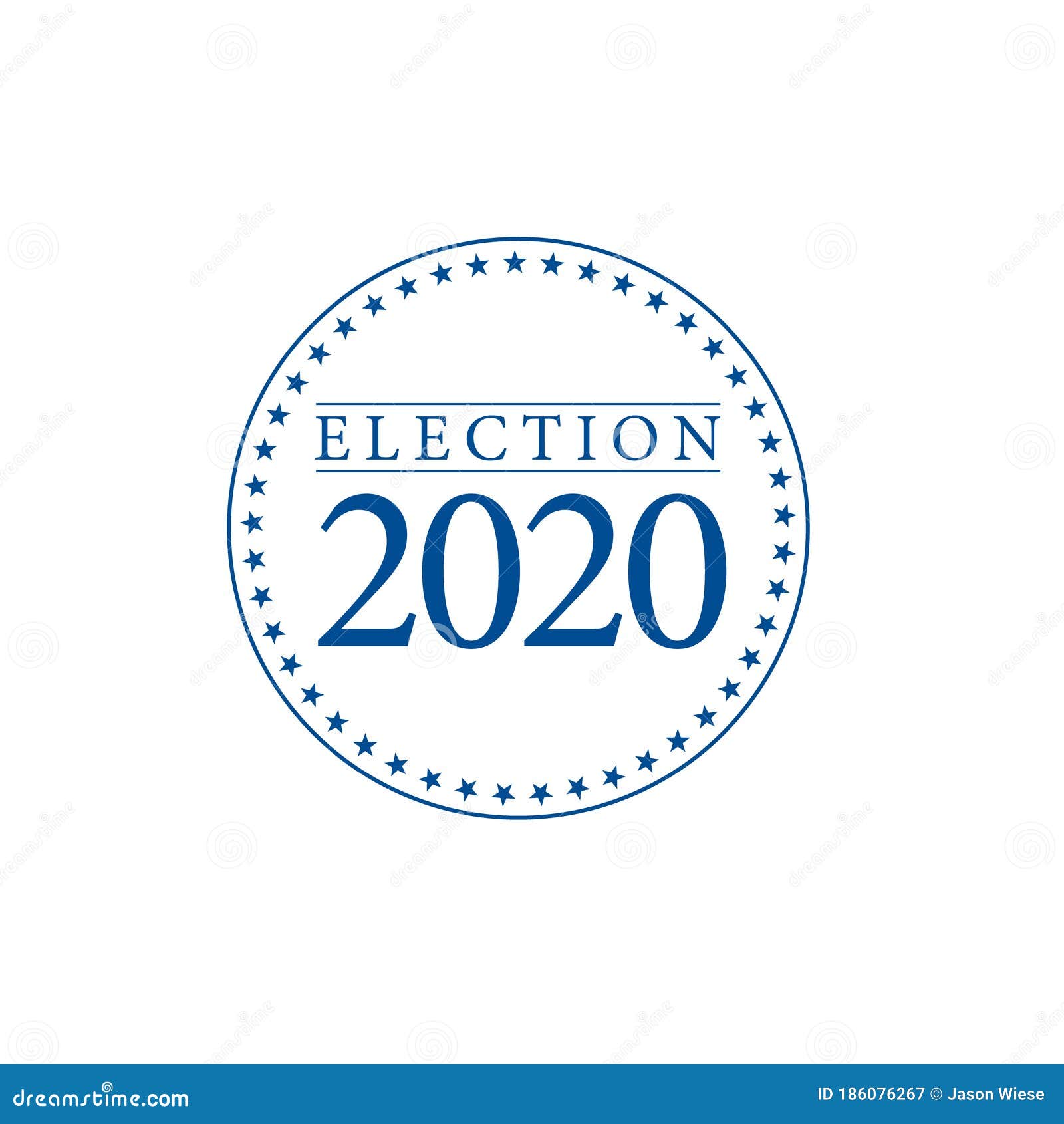 Election 2020 Circle Stars Logo Stock Vector - Illustration of label ...