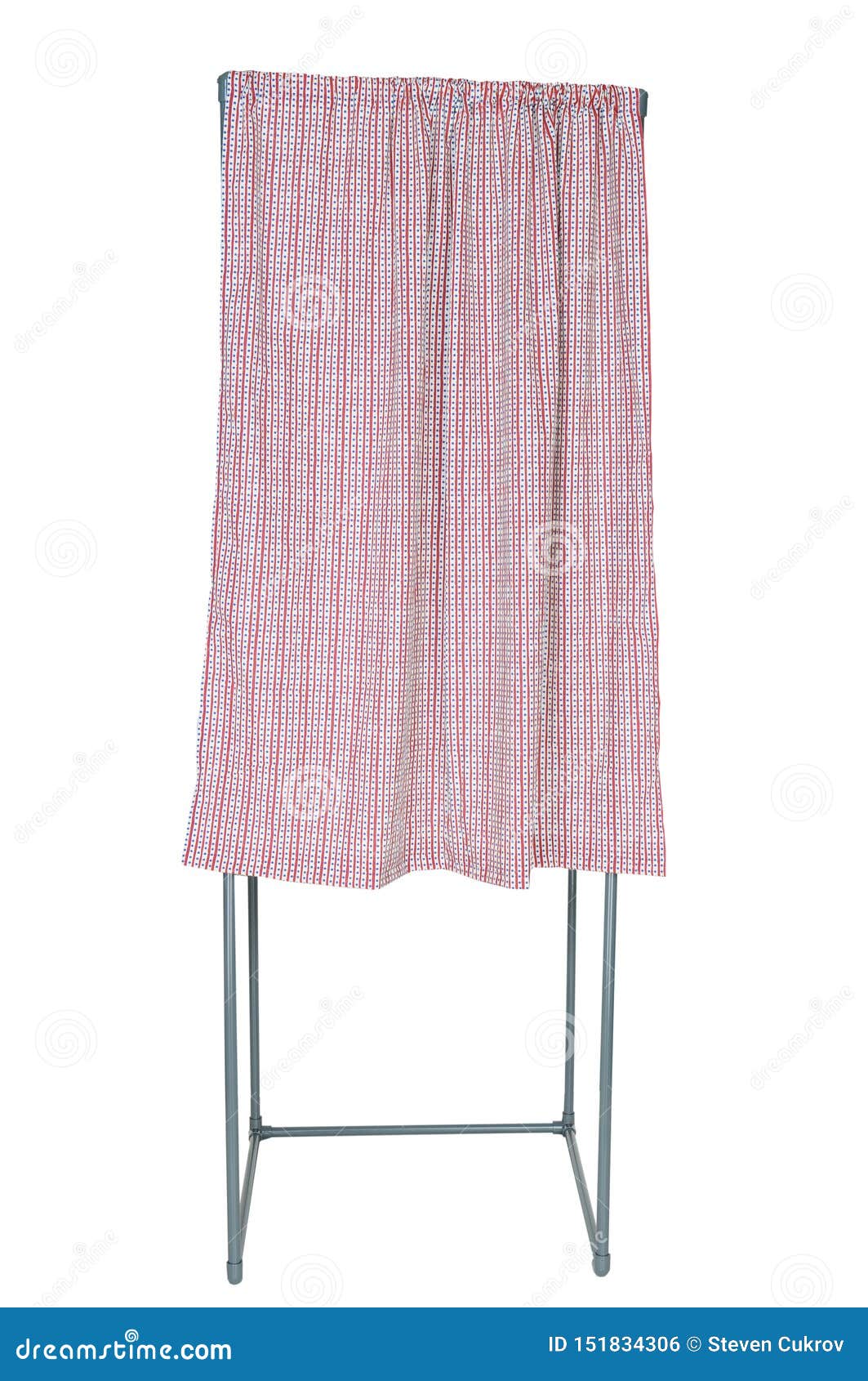 Election Concept: an Empty Voting Booth Isolated on White Stock Photo ...