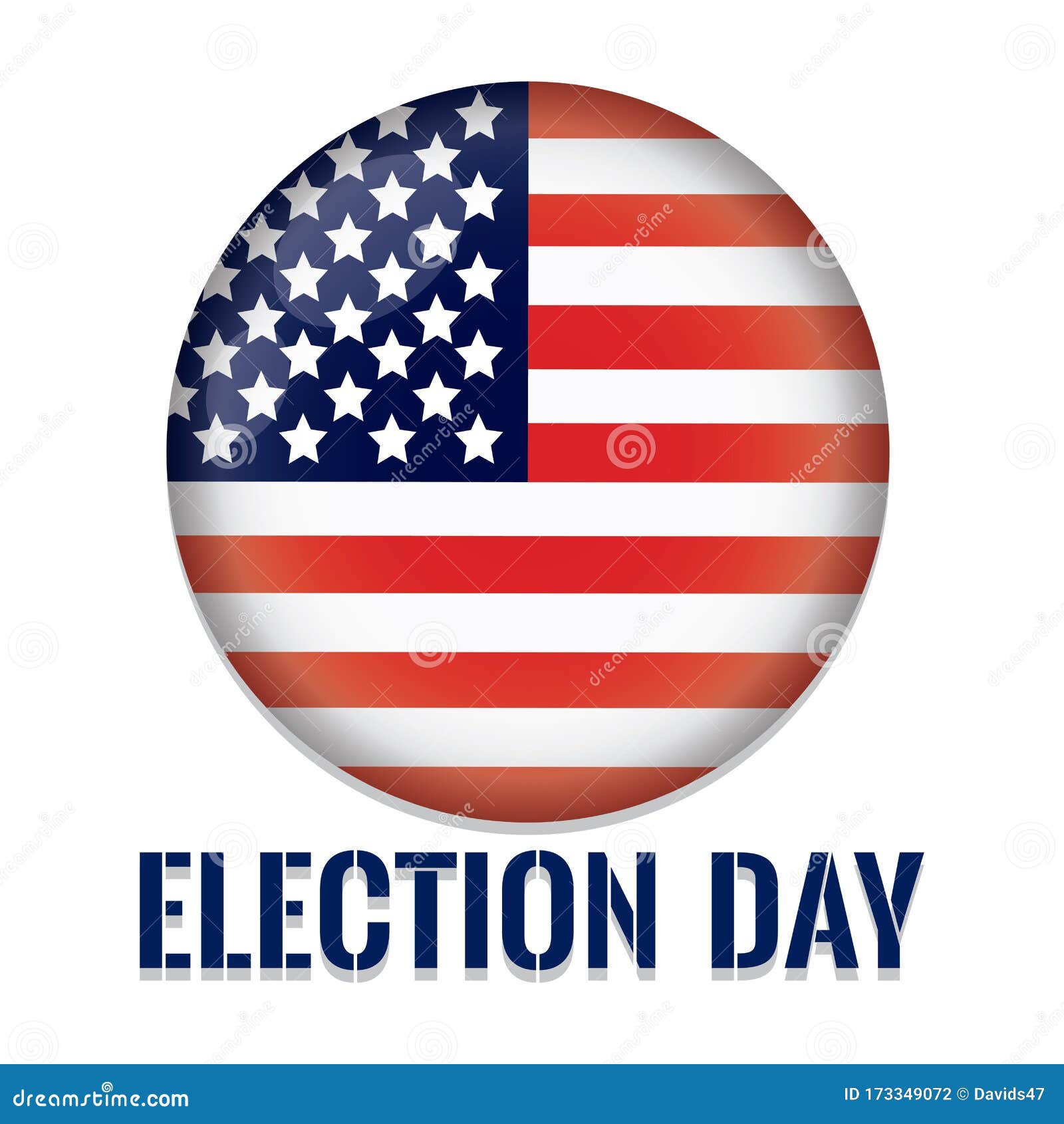 Election day button stock vector. Illustration of political - 173349072