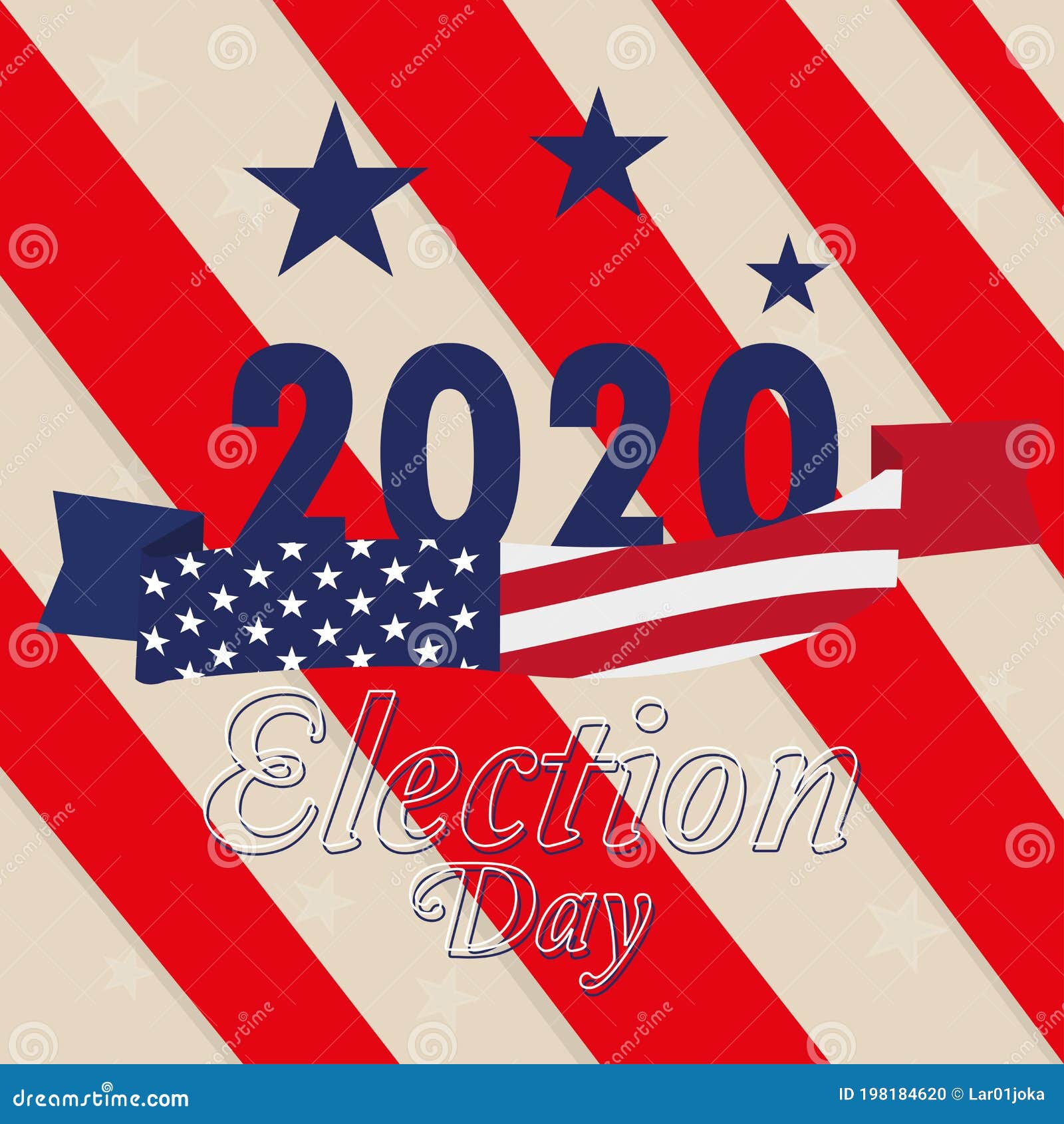 Election day poster stock vector. Illustration of patriotic - 198184620