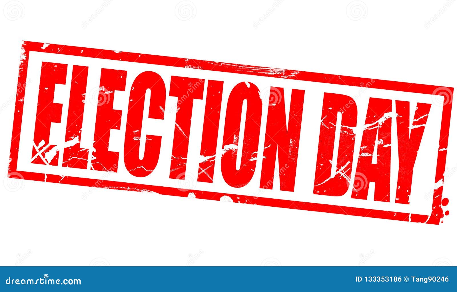 Election Day in red frame stock illustration. Illustration of emblem ...