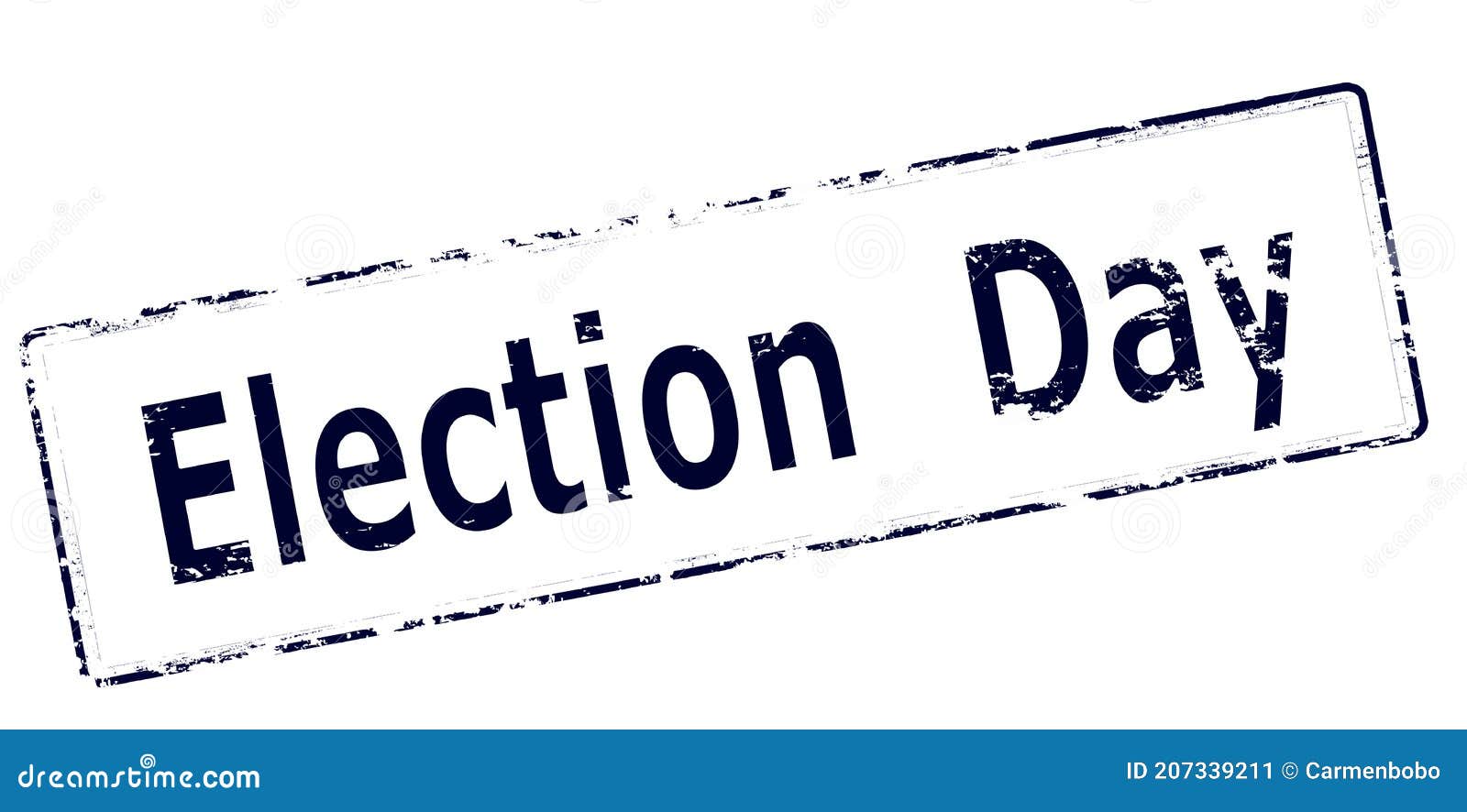 Stamp with Text Election Day Stock Illustration - Illustration of blue ...