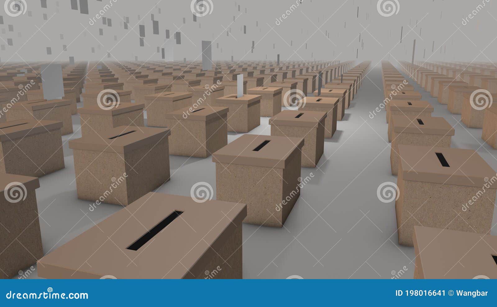 Election Day - Votes Falling into an Infinite Array of Ballot Boxes in ...