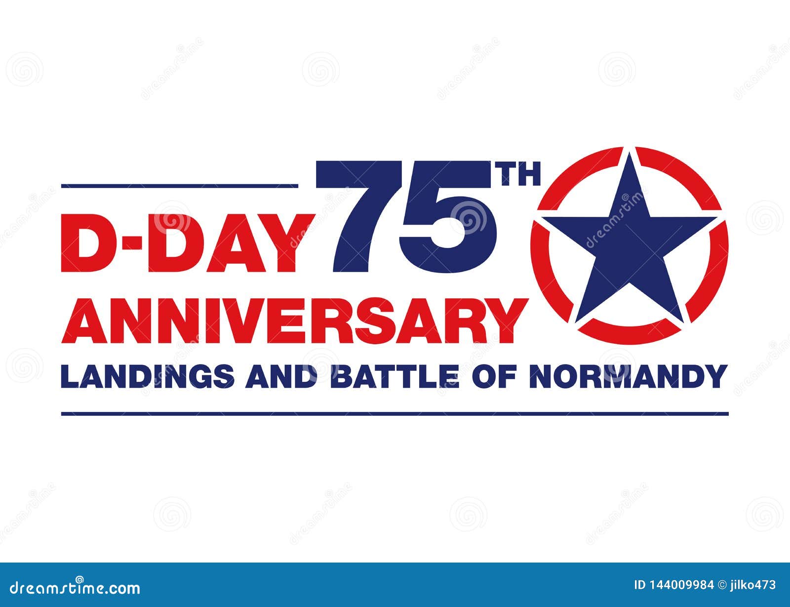 D-DAY 75TH ANNIVERSARY - Landings and Battle of Normandy Stock Vector ...