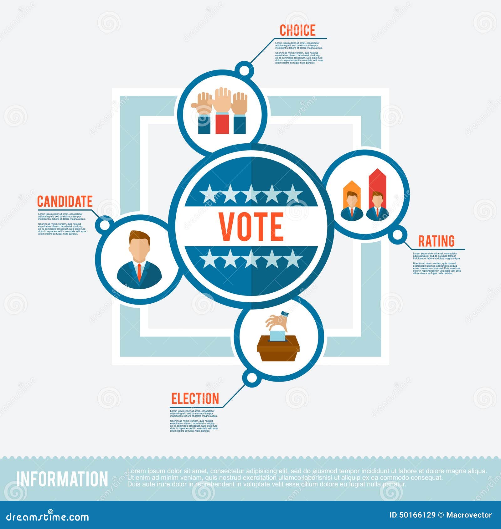 Election Flat Concept stock vector. Illustration of decorative - 50166129