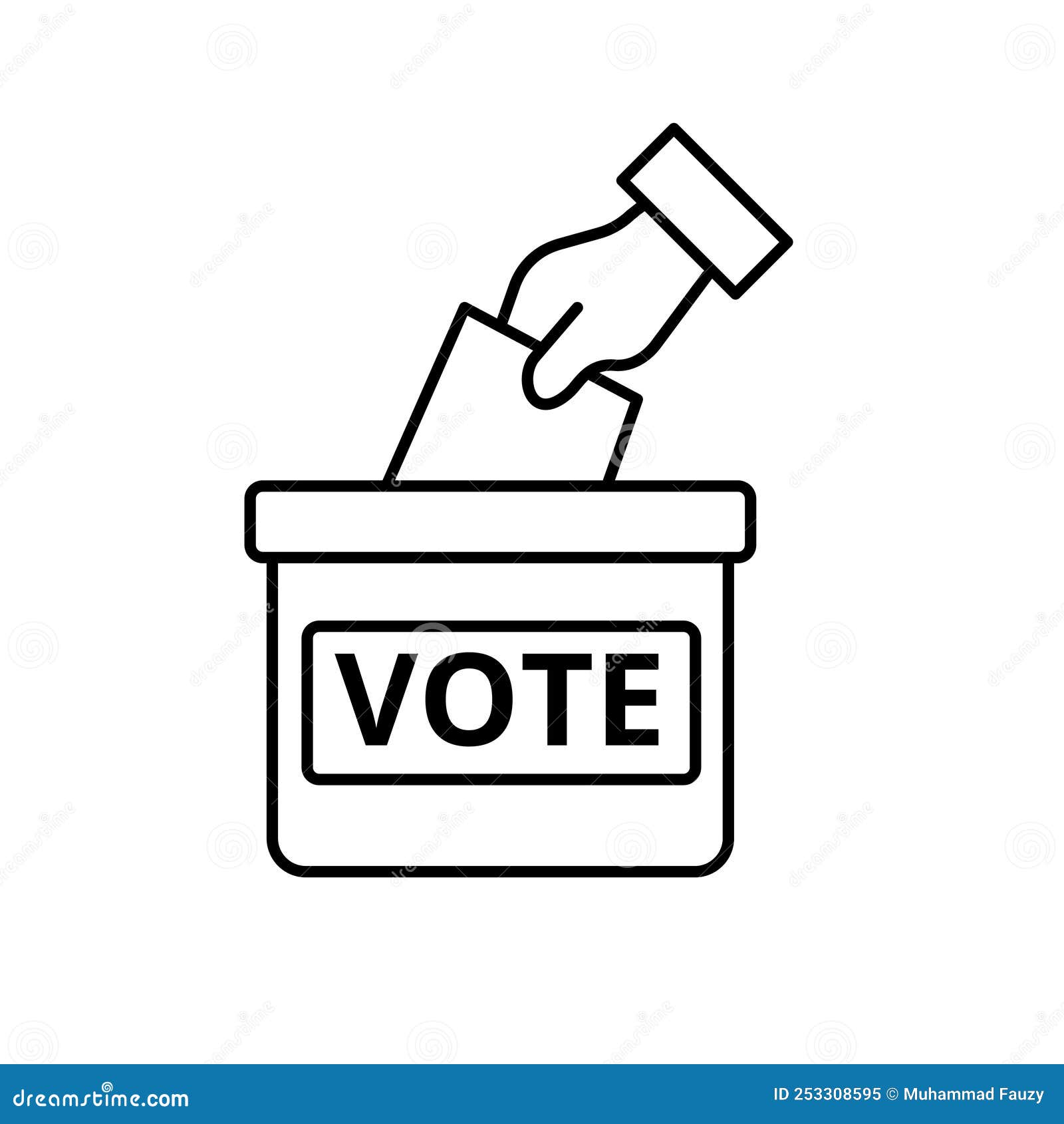 Election Icon with Linear Style Stock Vector - Illustration of isolated ...