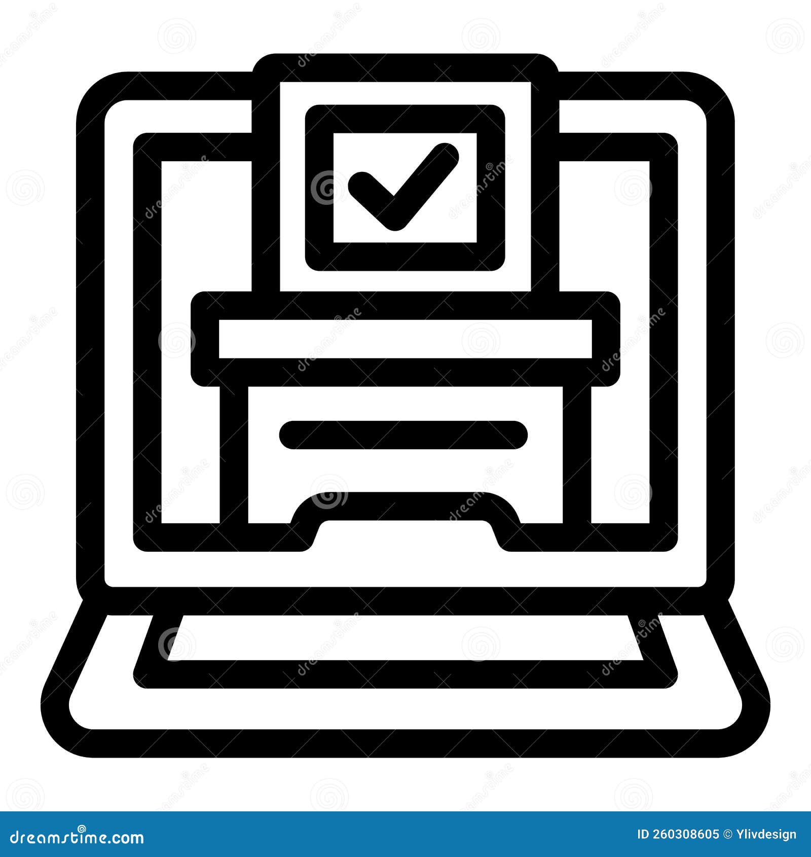Election Icon Outline Vector. Vote Poll Stock Illustration ...