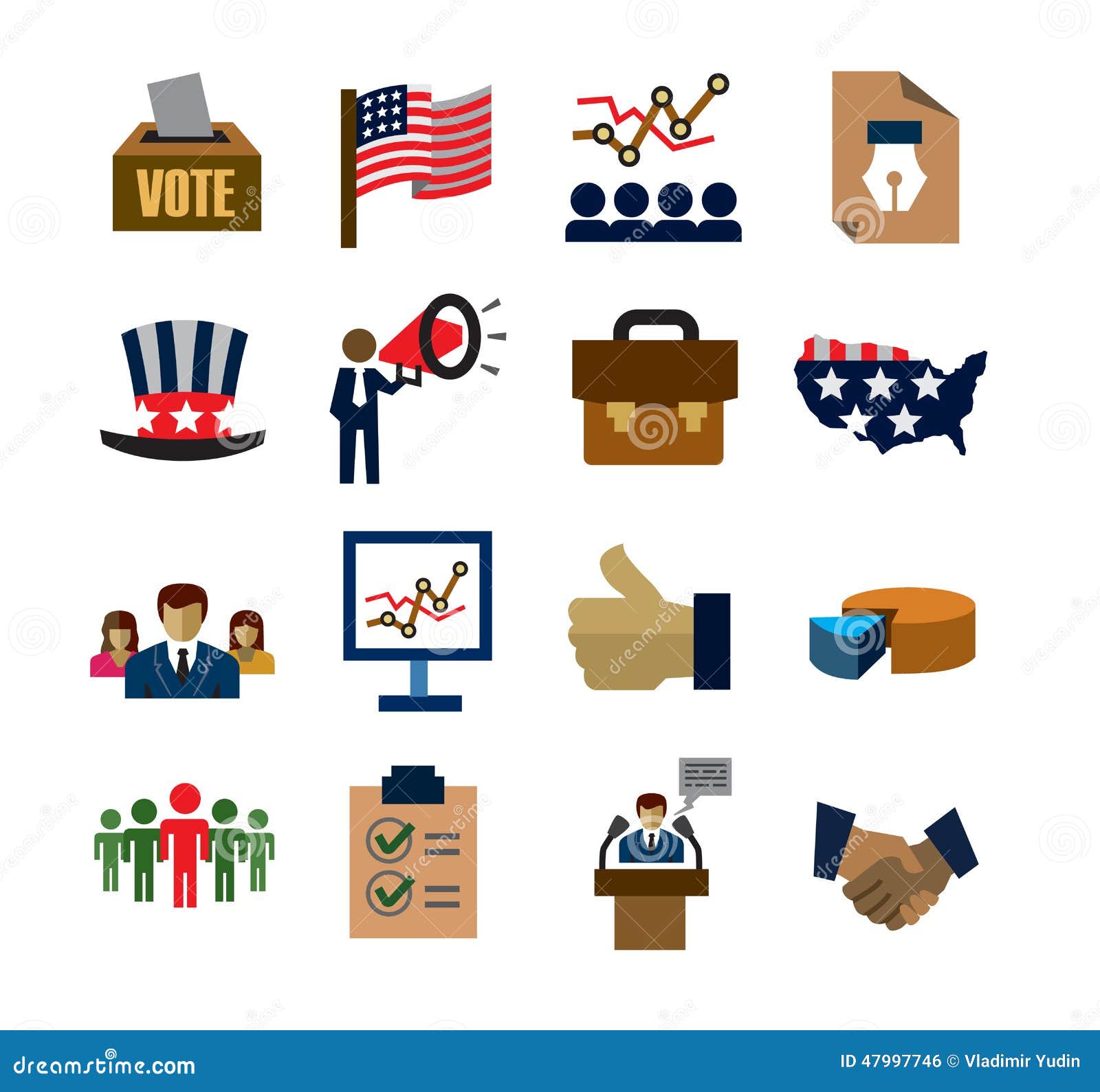 Election icons stock vector. Illustration of monitor - 47997746