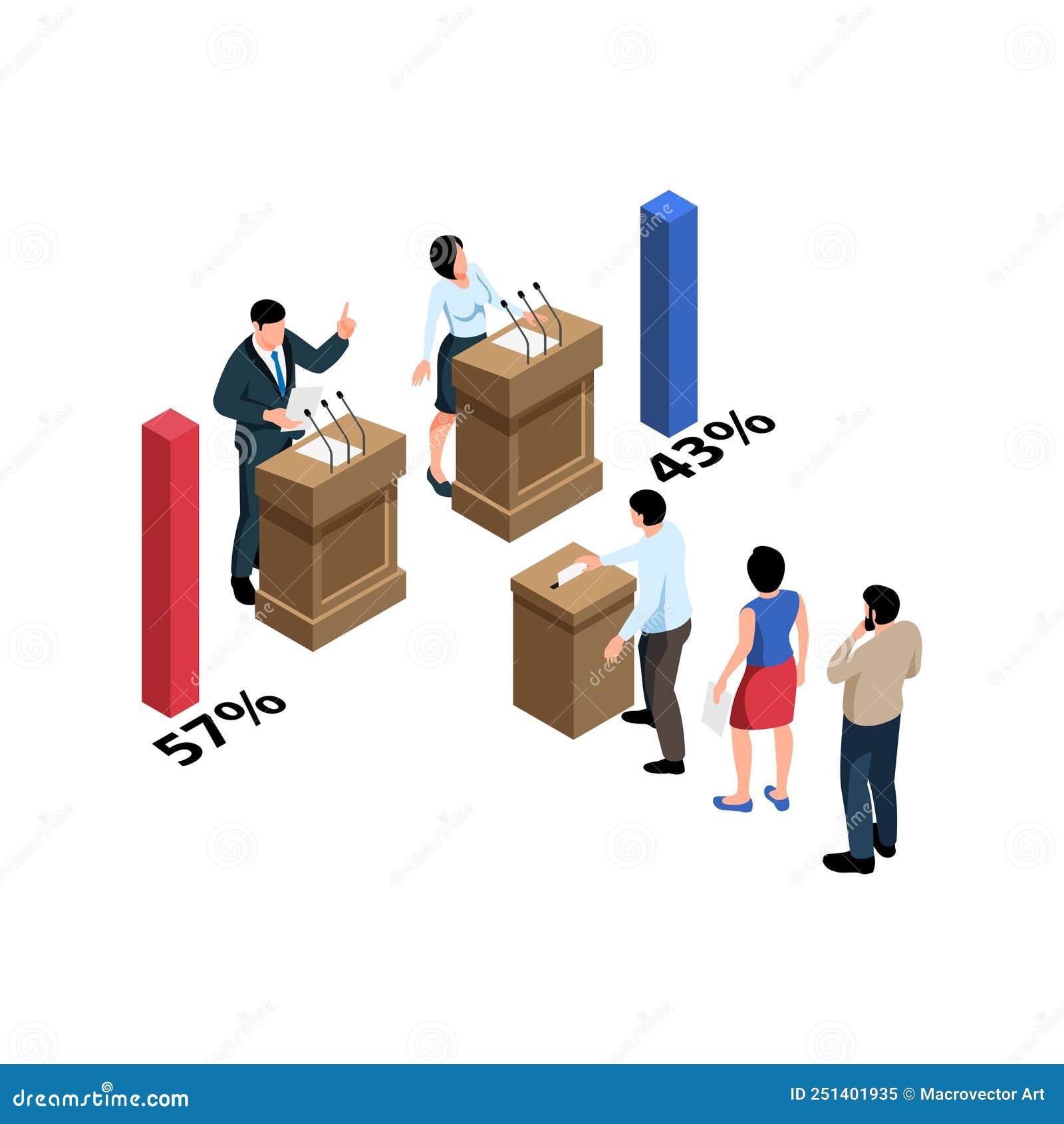 Election Isometric Composition Stock Vector - Illustration of government, decision: 251401935
