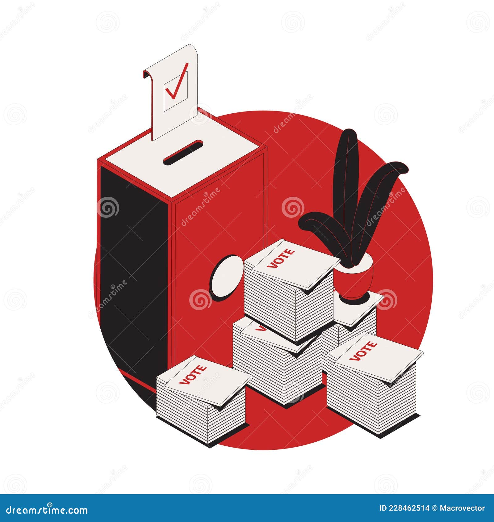 Election Isometric Composition Stock Vector - Illustration of ...