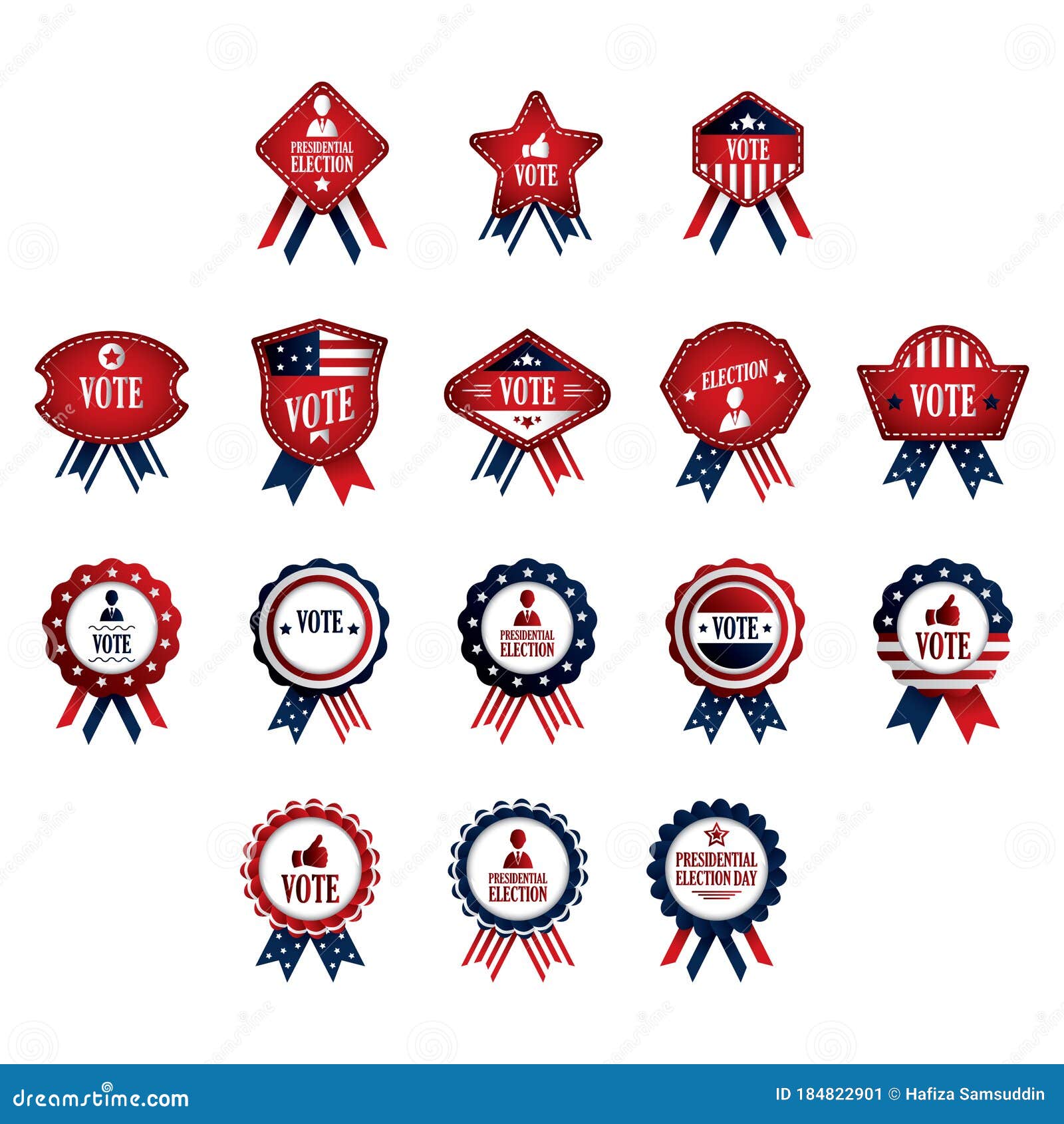 Election Medals. Vector Illustration Decorative Background Design Stock ...