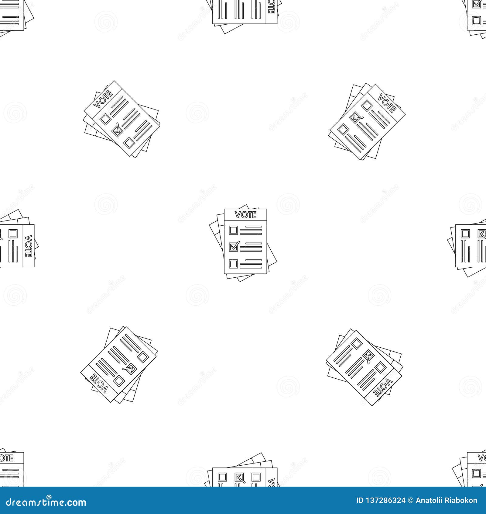 Election Paper Pattern Seamless Vector Stock Vector - Illustration of ...