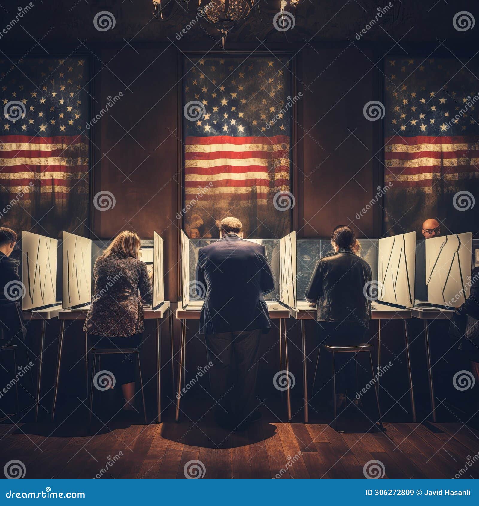 Election People Voting in the Booths, President Election High Quality ...