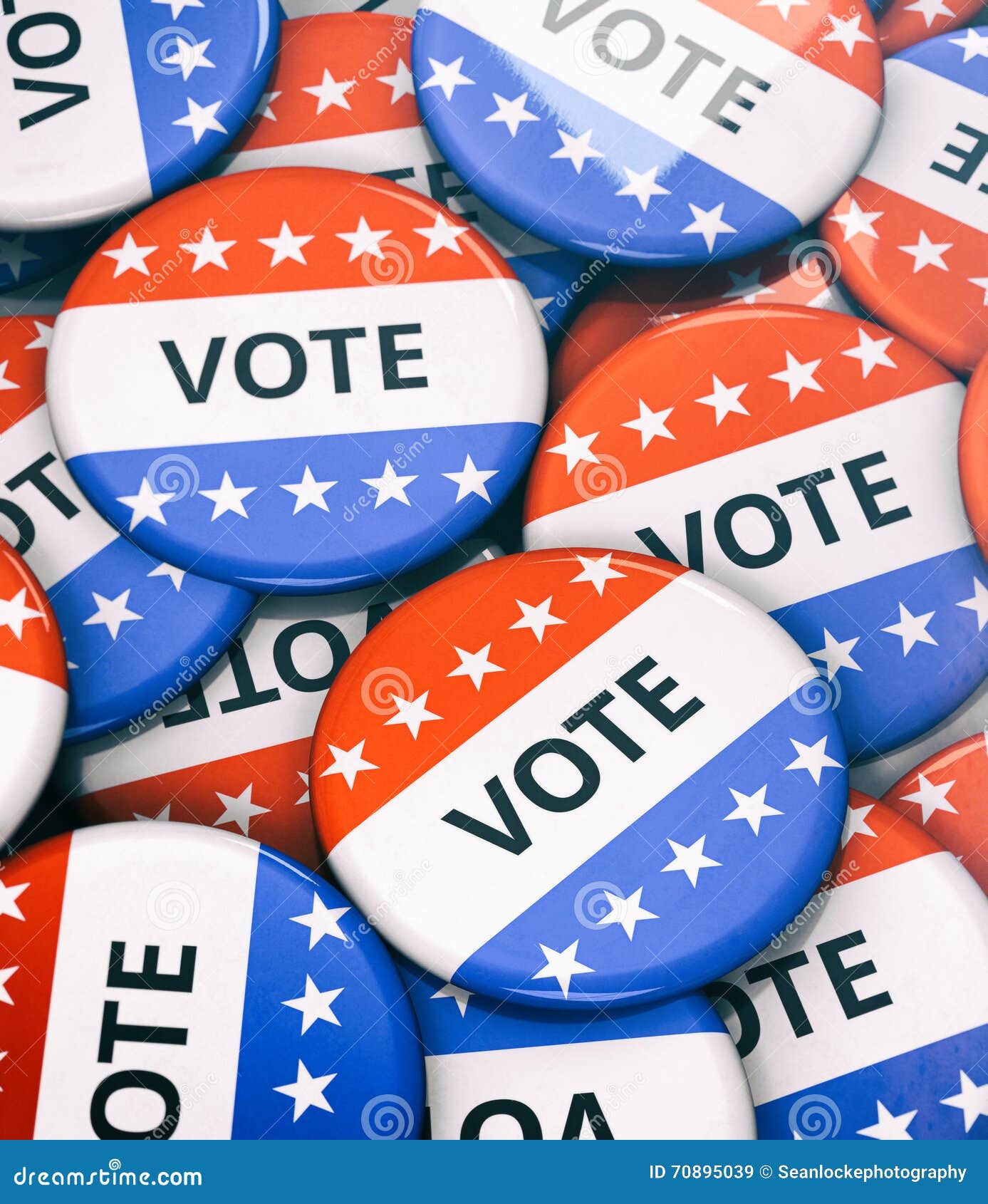 Election: Pile of Vote Pins Arranged in Pile Stock Illustration ...