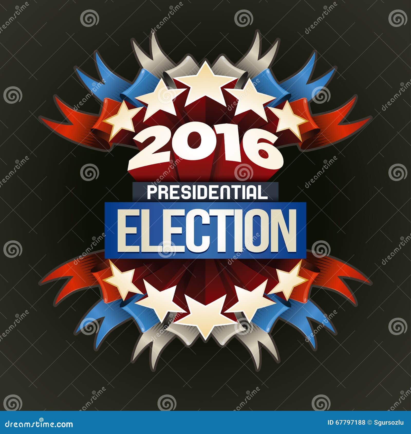2016 Election Poster stock vector. Illustration of election - 67797188