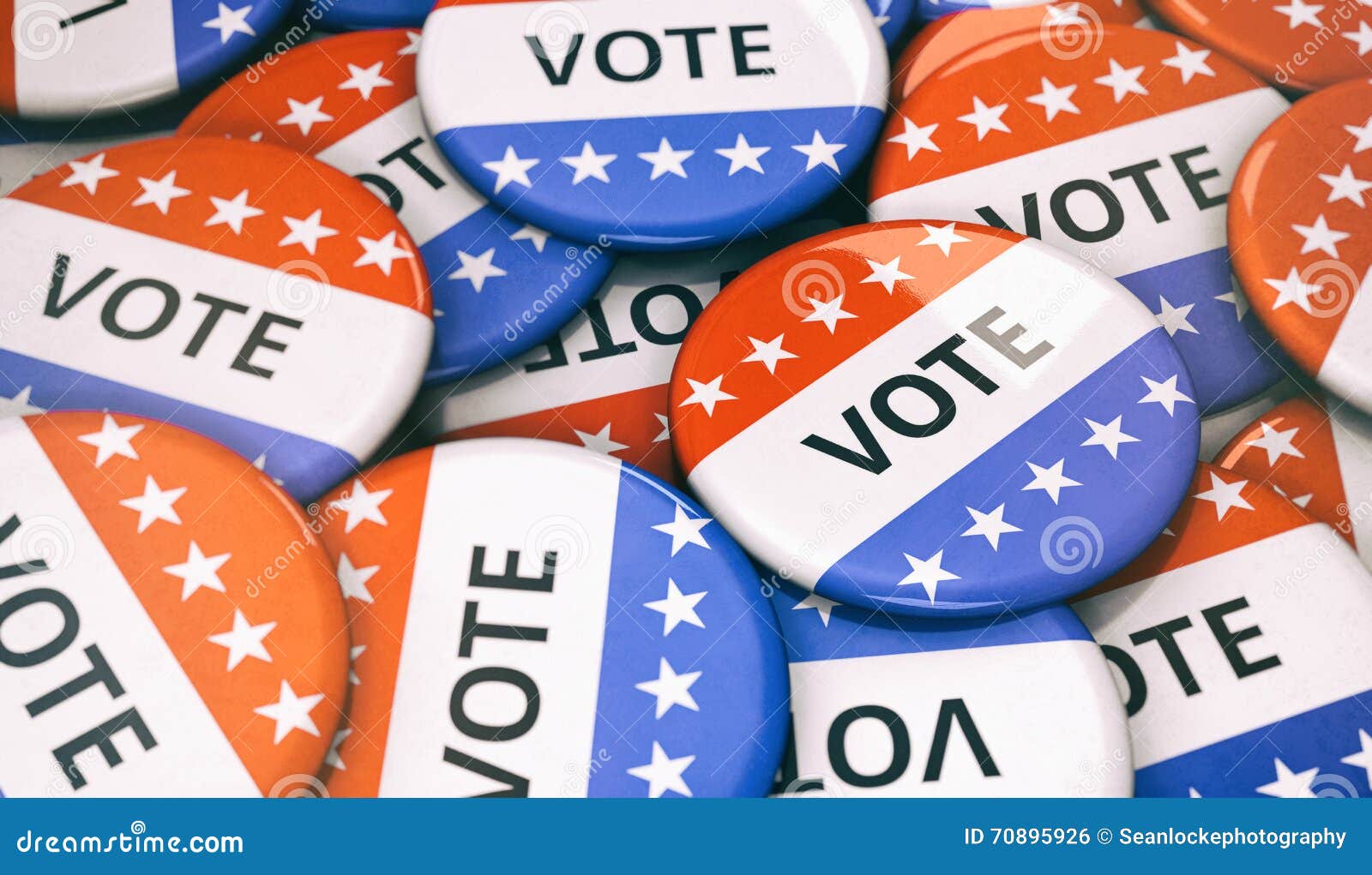 Election: Random Pile of VOTE Buttons Stock Illustration - Illustration ...