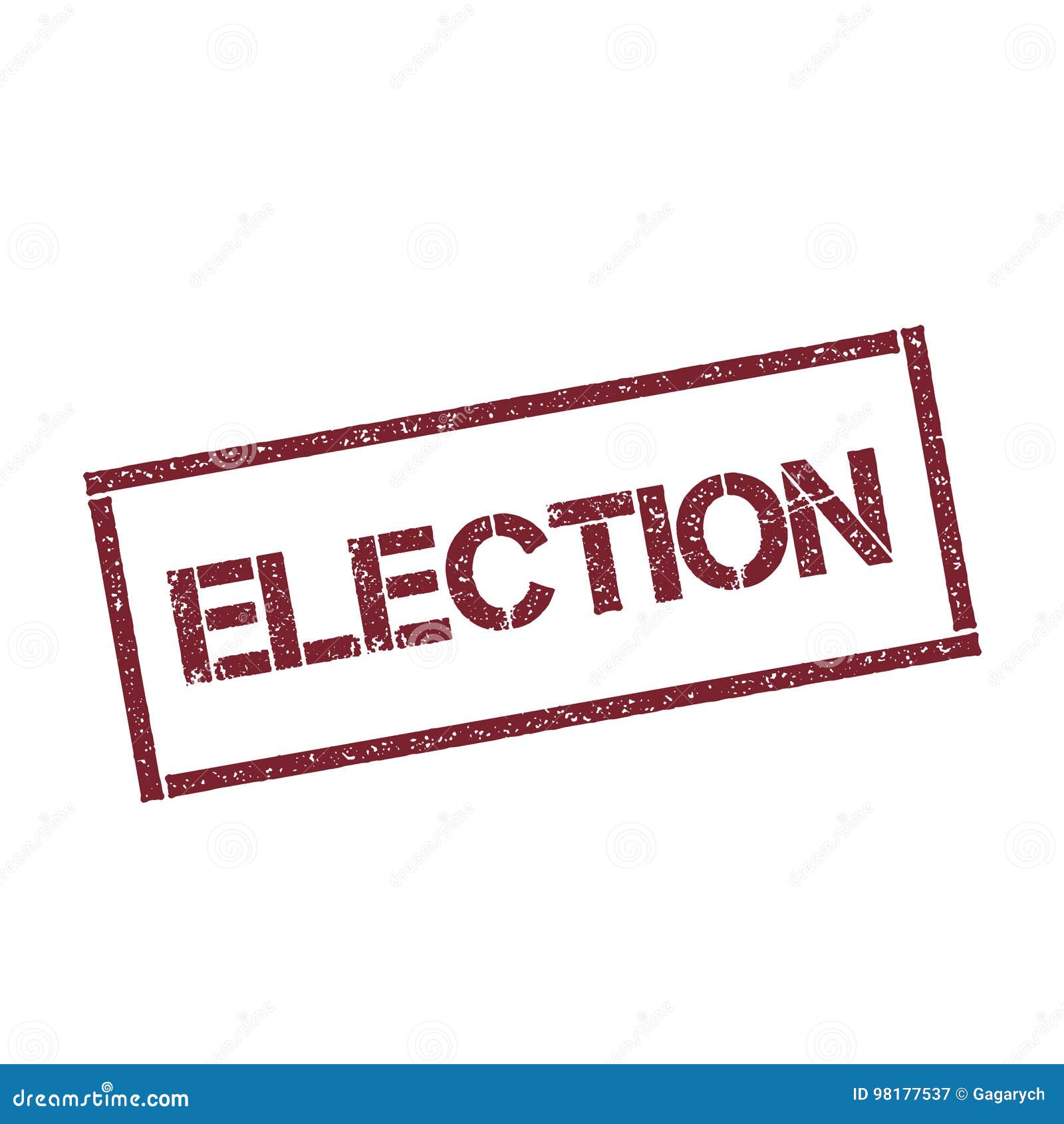 Election Rectangular Stamp. Stock Vector - Illustration of aquarell ...