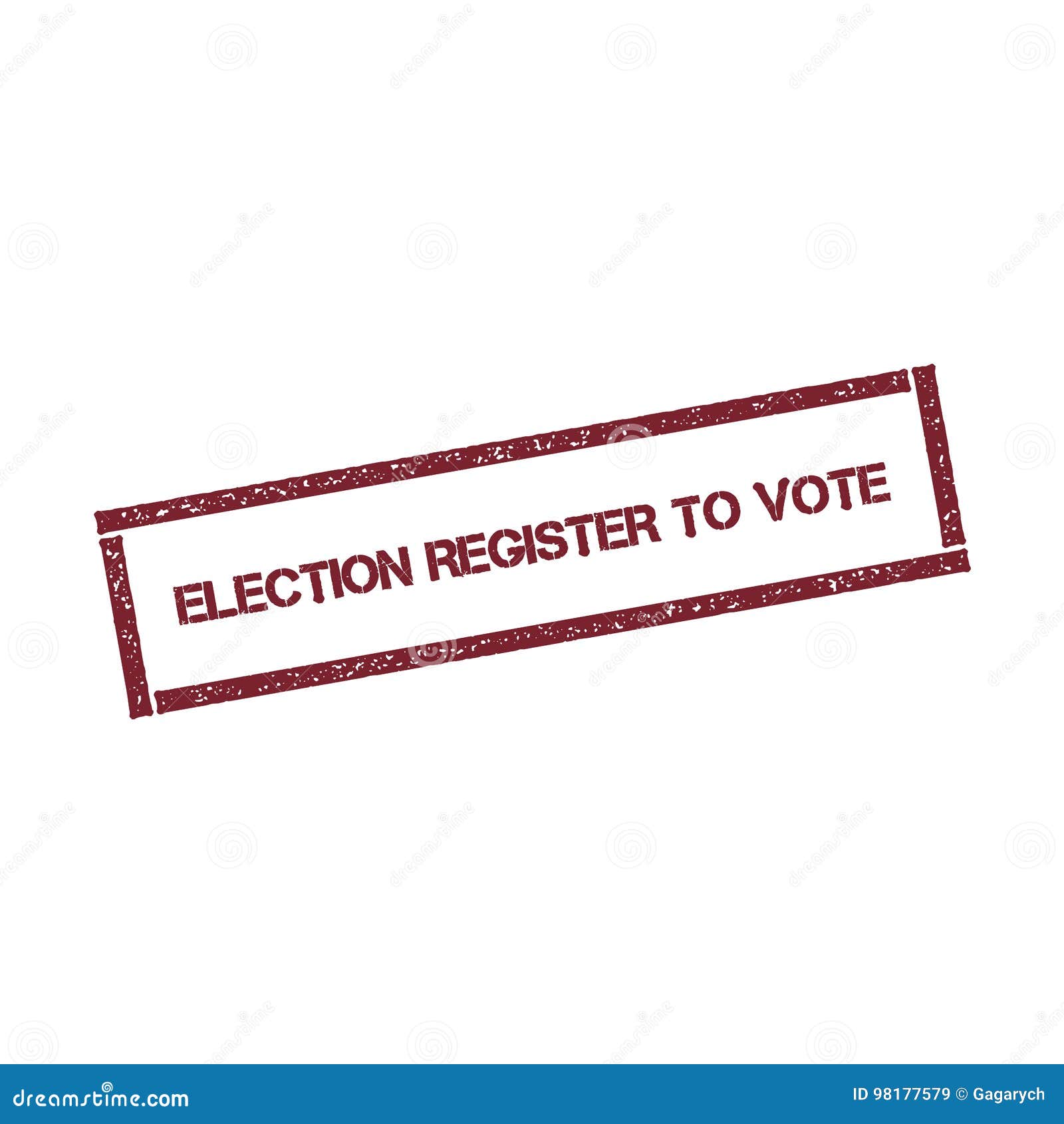 Election Register To Vote Rectangular Stamp. Stock Vector ...