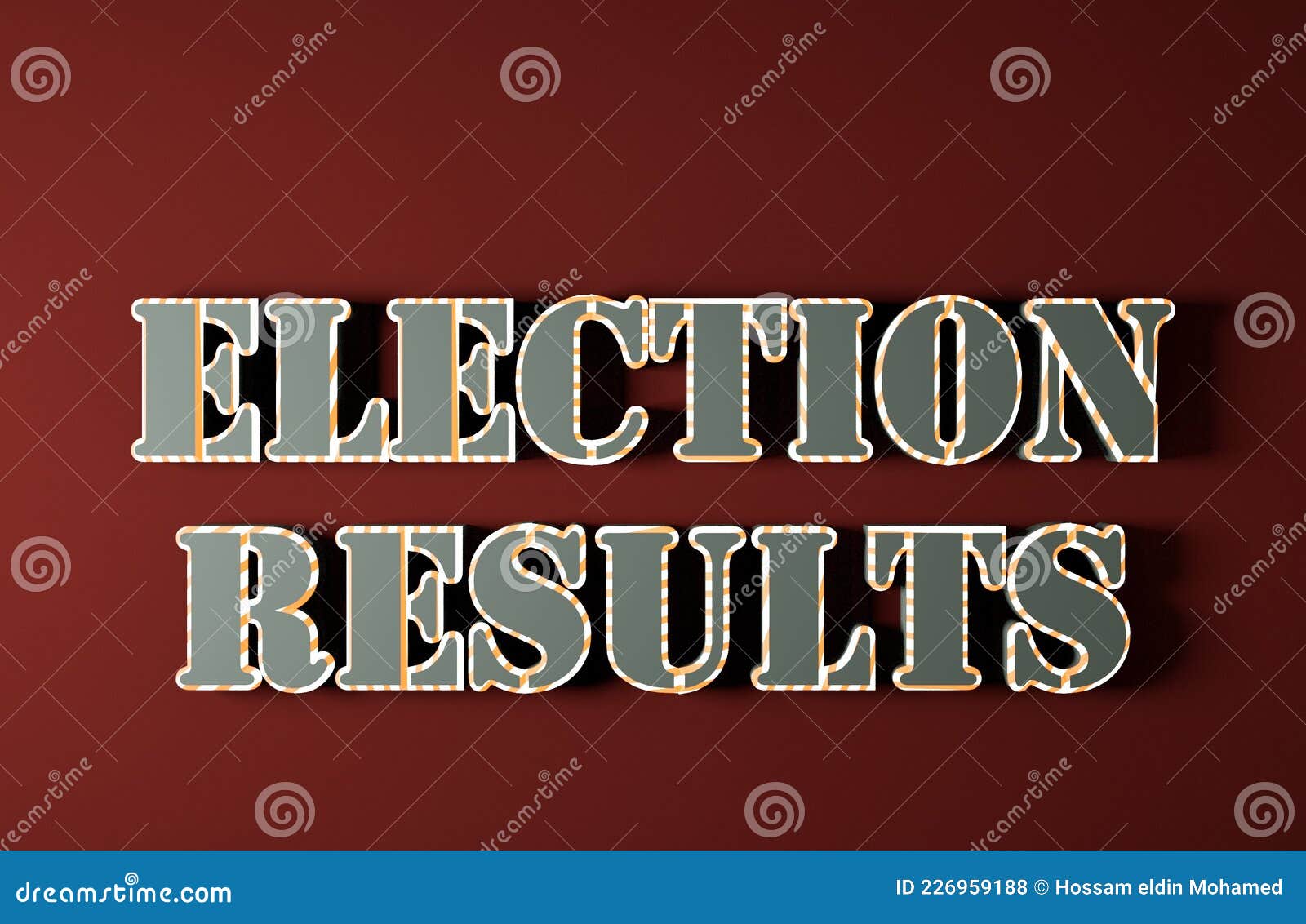 Election Results Phrase in 3D Render Format Stock Illustration ...