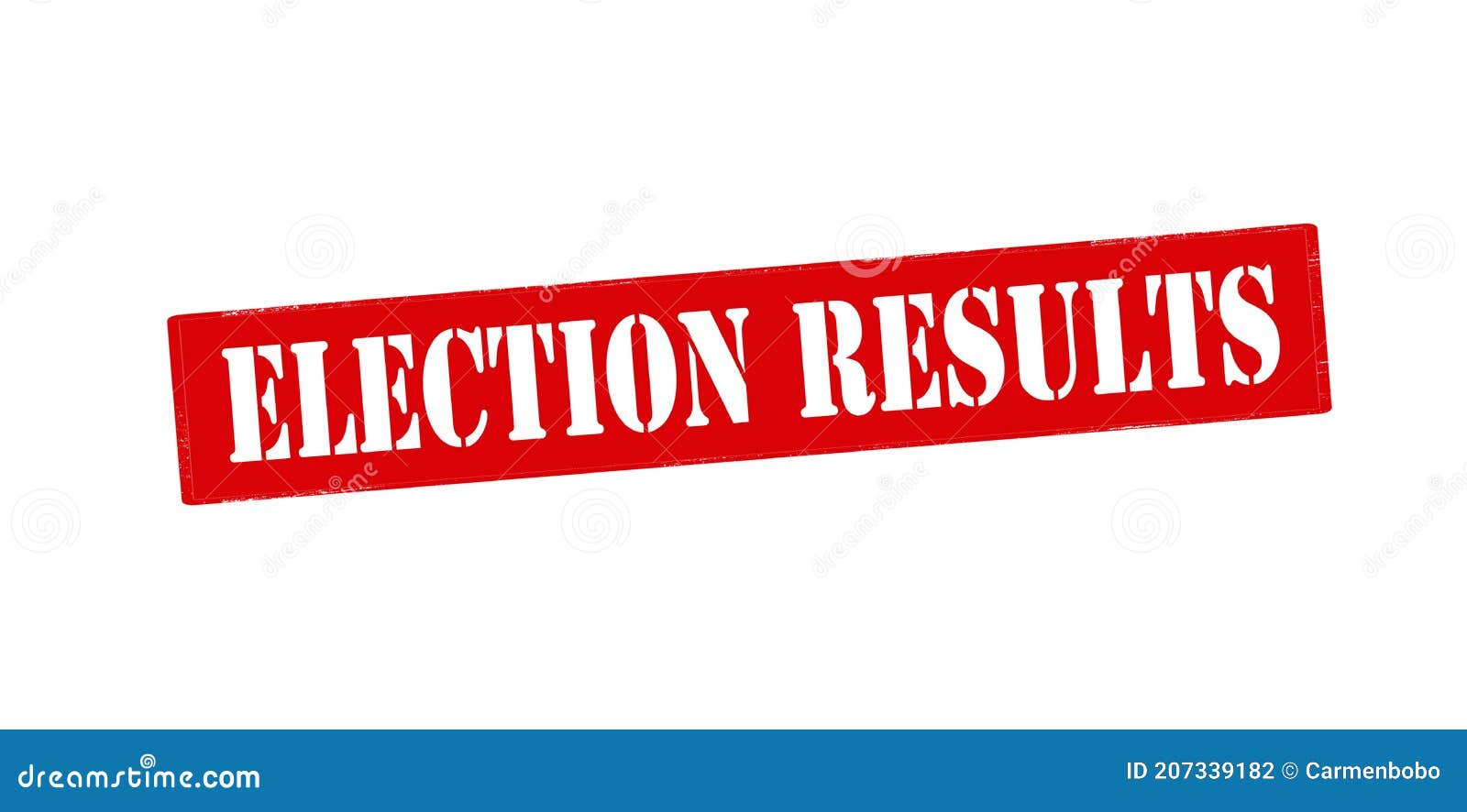 Stamp with Text Election Results Stock Illustration - Illustration of ...