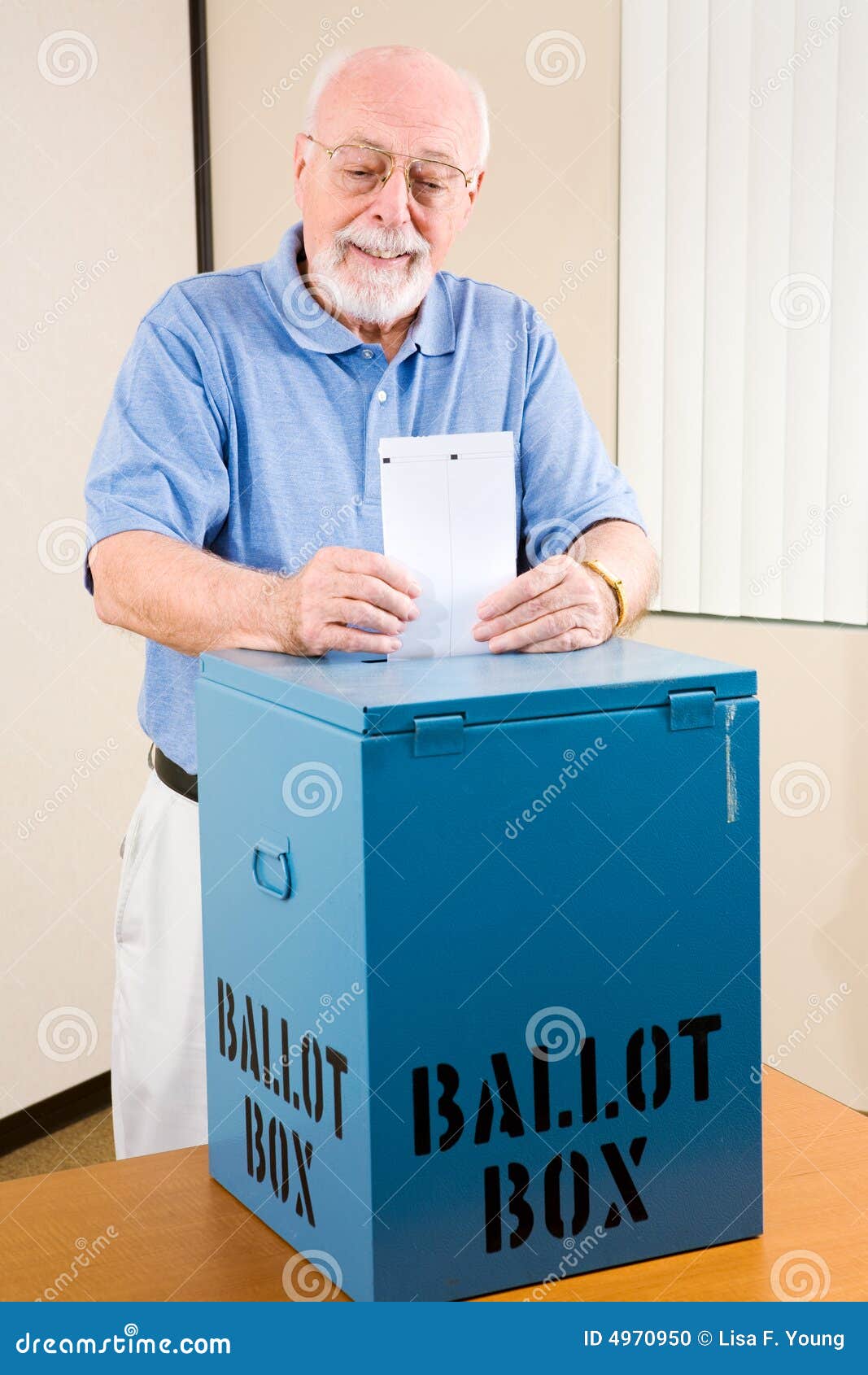 Election - Senior Man Casting Ballot Stock Photo - Image of accurate ...