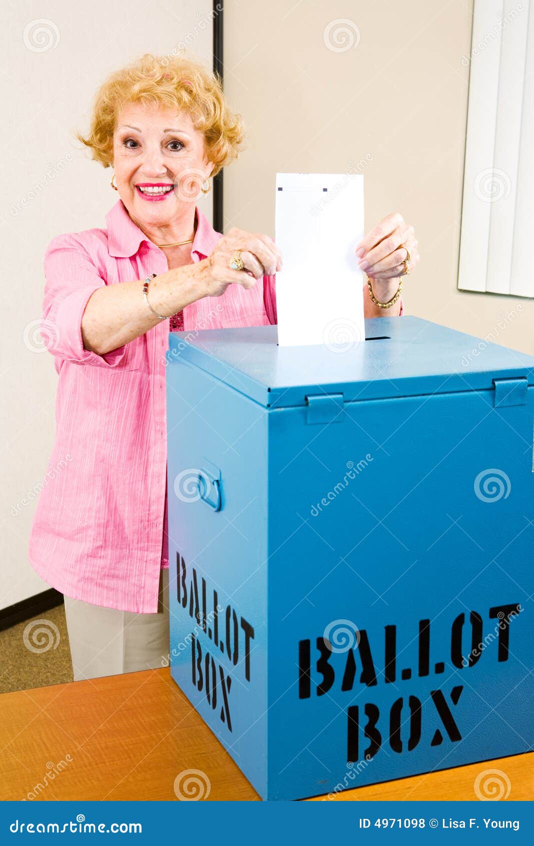 Election - Senior Woman Votes Stock Photo - Image of modern, election ...