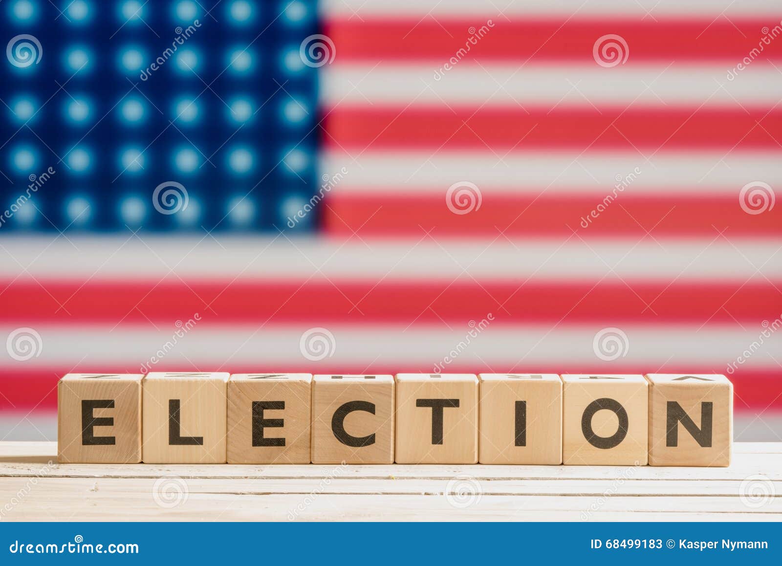 Election Sign with the American Flag Stock Image - Image of election ...