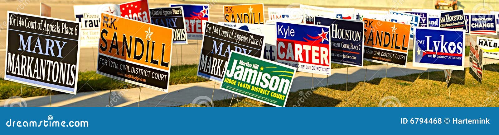 Election Signs for Early Voting in Houston, Texas Editorial Stock Photo ...