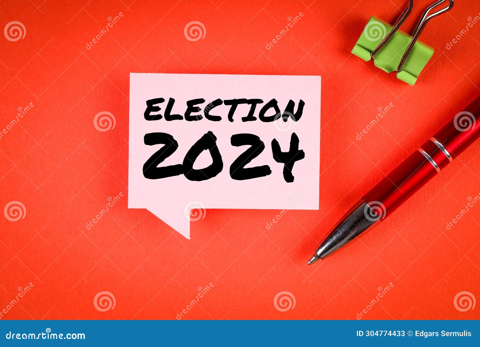 Election 2024. Speech Bubble with Text on Red Background Stock Image ...