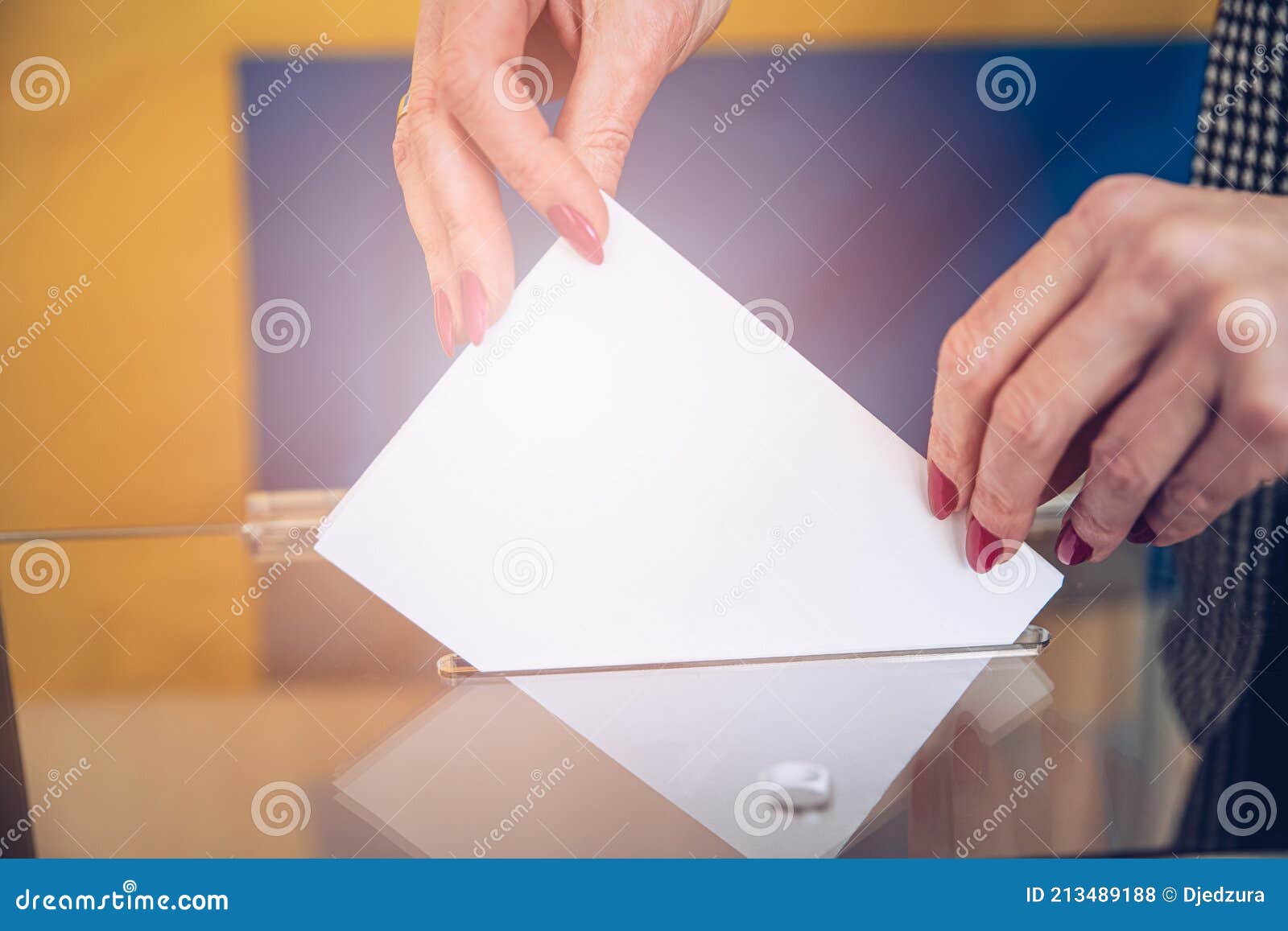 Election in Sweden - Voting at the Ballot Box. Stock Photo - Image of ...