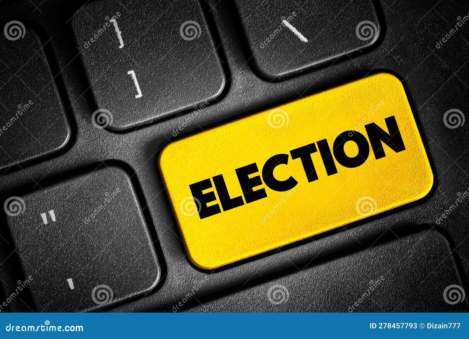 Election Text Button on Keyboard, Concept Background Stock Image ...