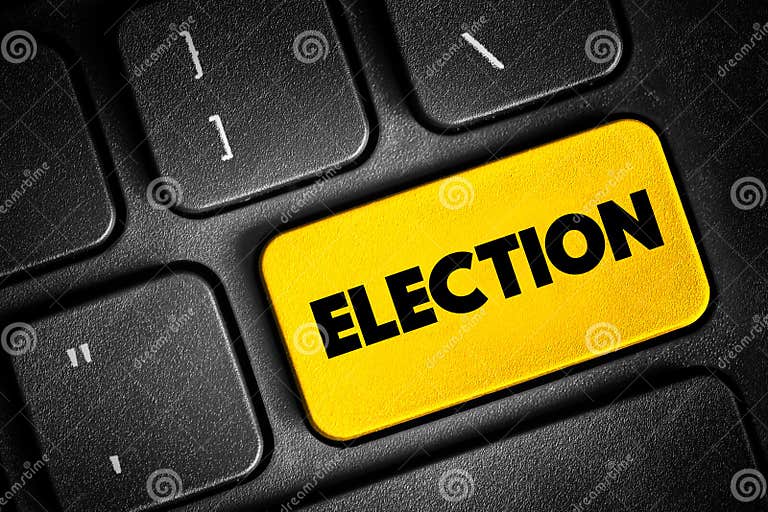 Election Text Button on Keyboard, Concept Background Stock Image ...