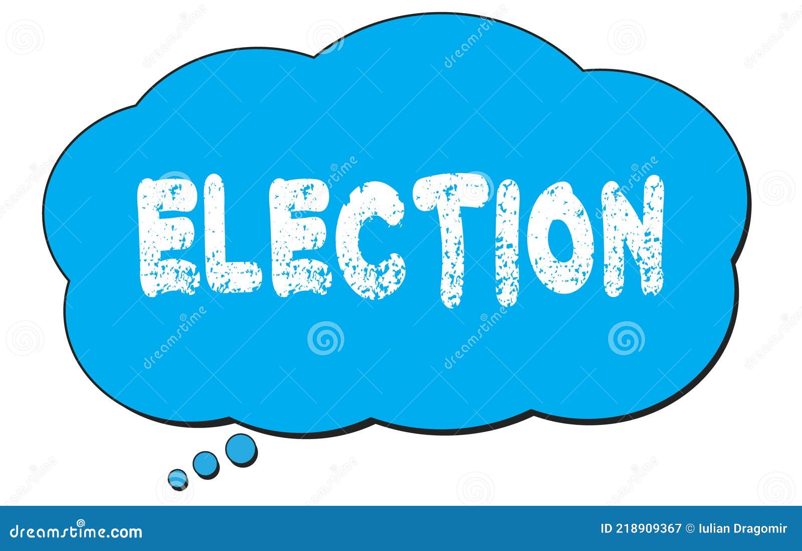 ELECTION Text Written on a Blue Thought Bubble Stock Illustration ...