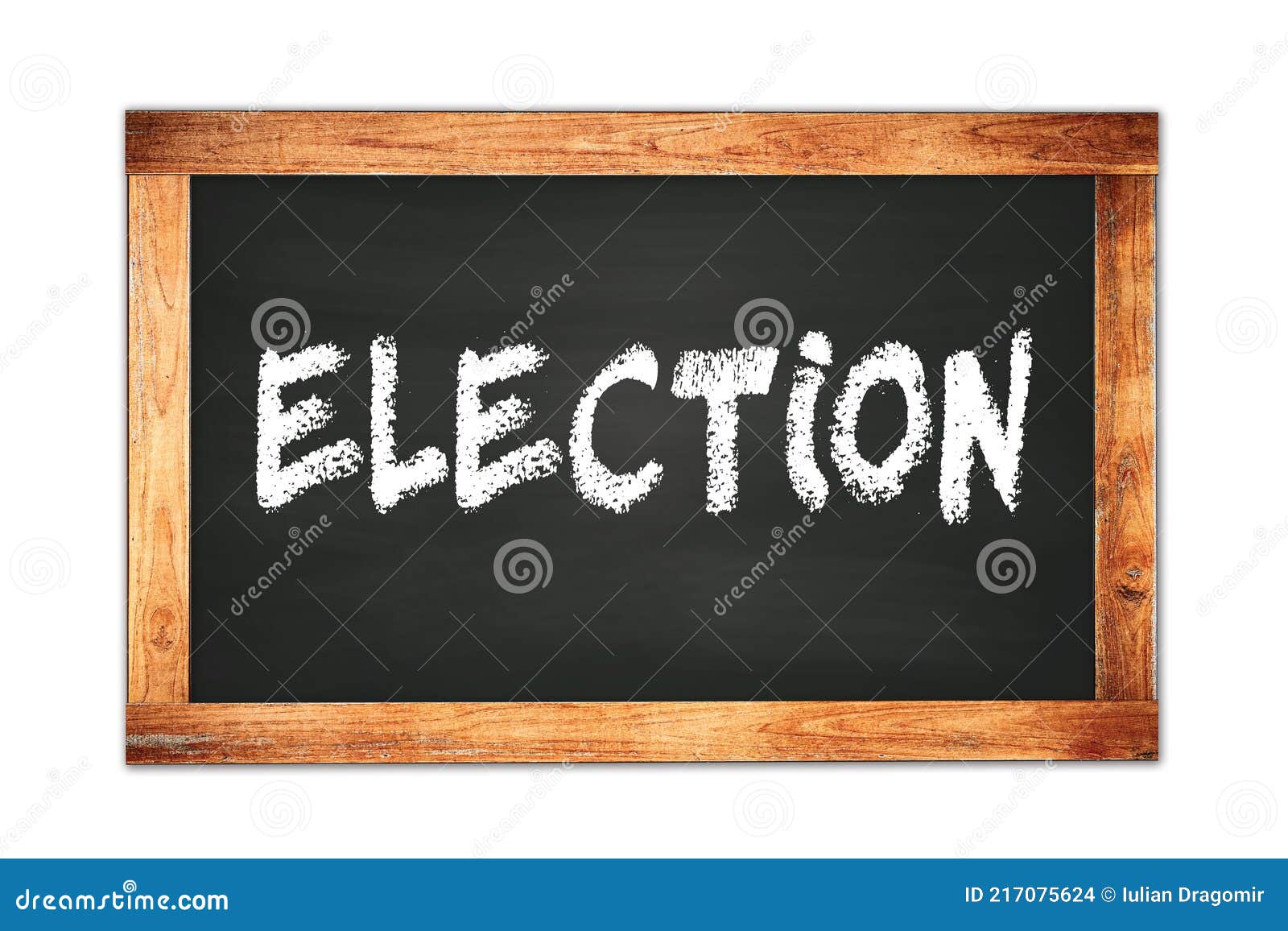 ELECTION Text Written on Wooden Frame School Blackboard Stock Photo ...