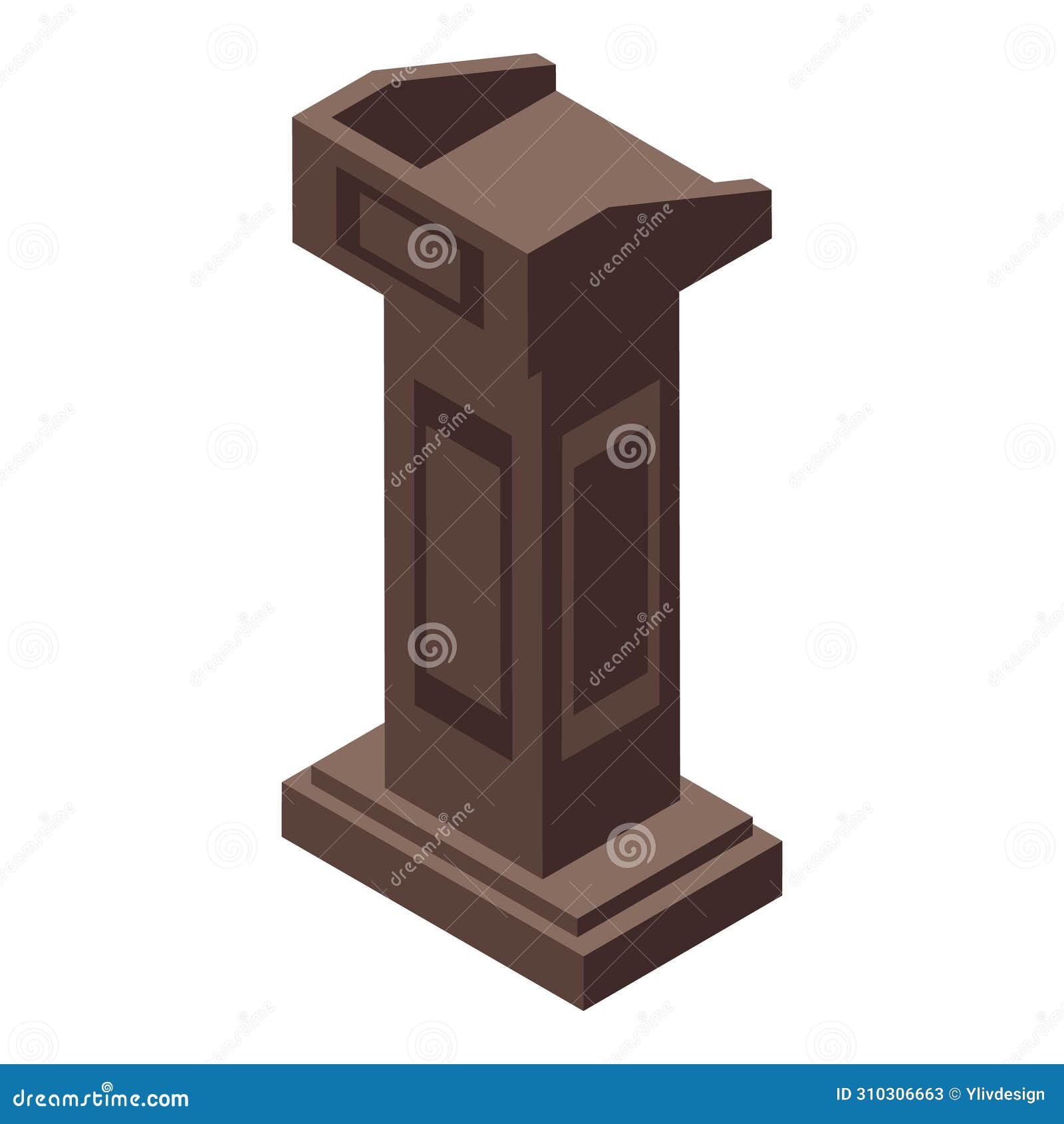 Pulpit With Microphone. Vector Drawing | CartoonDealer.com #213826230