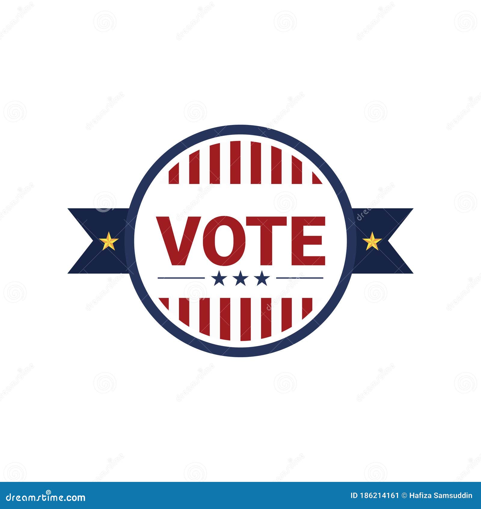 Election Vote Badge. Vector Illustration Decorative Design Stock Vector ...