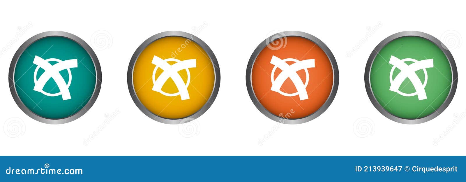 Election Vote Cross Select Vector Icon Metal Edge, Flat Design Round ...