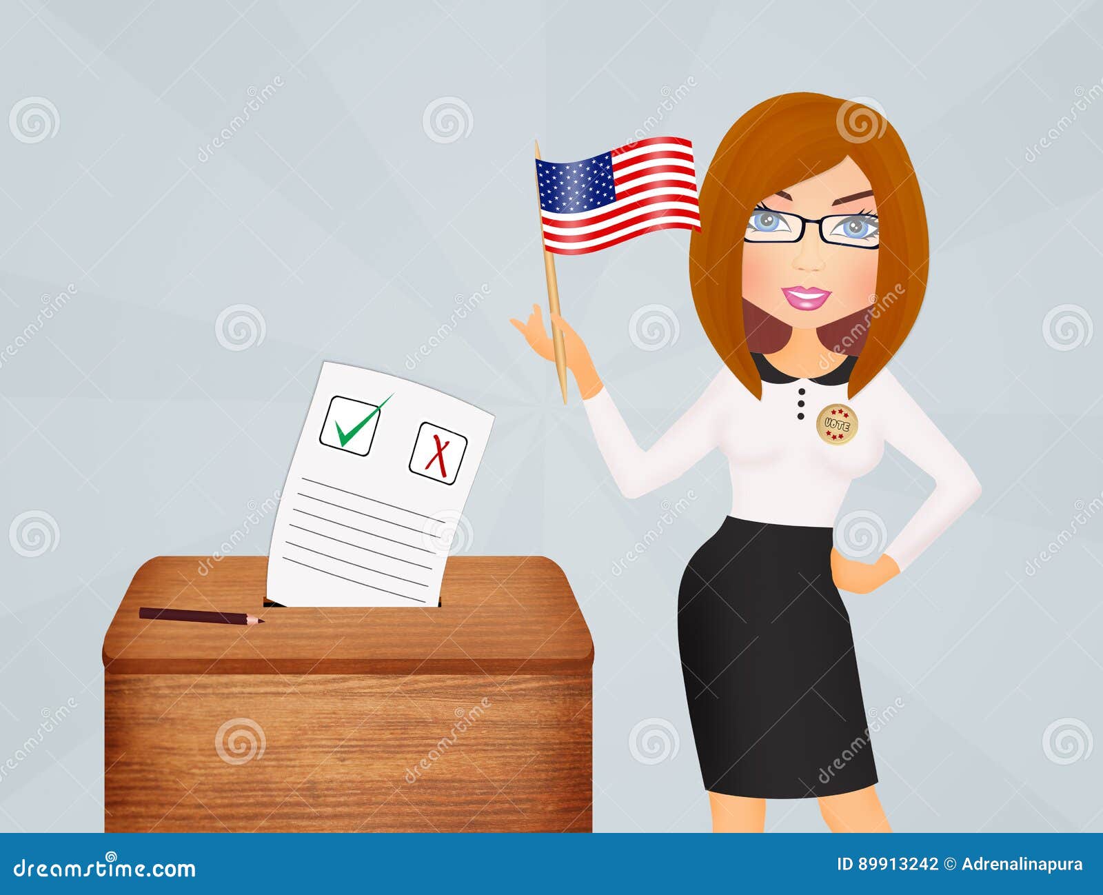 Election voting box stock illustration. Illustration of paper - 89913242