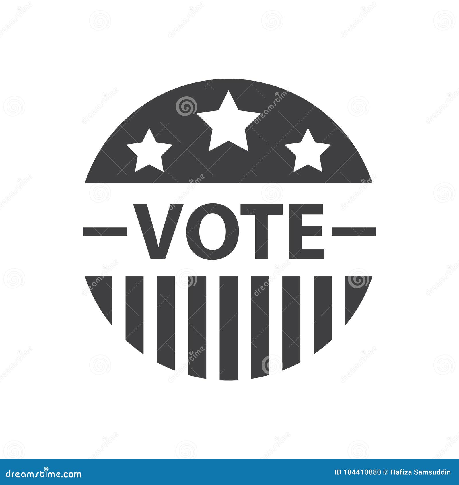 Election Voting Label. Vector Illustration Decorative Background Design ...