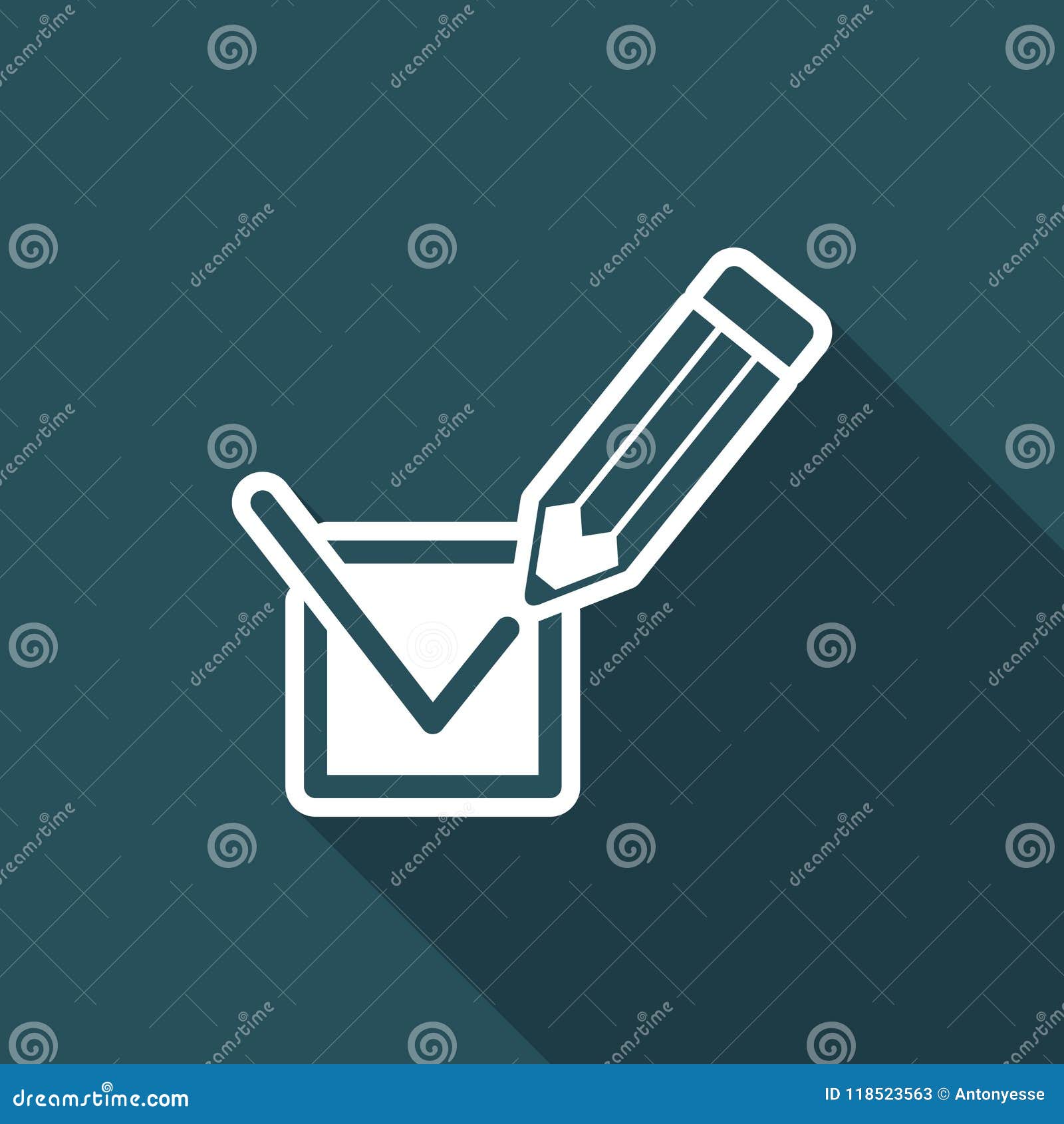Election voting mark icon stock vector. Illustration of liberal - 118523563
