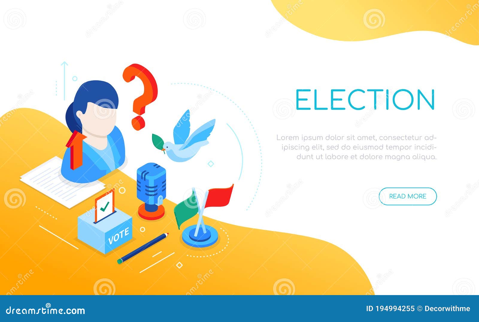 Election and Voting - Modern Colorful Isometric Web Banner Stock Vector ... Election and Voting - Modern Colorful Isometric Web Banner Stock Vector ...
