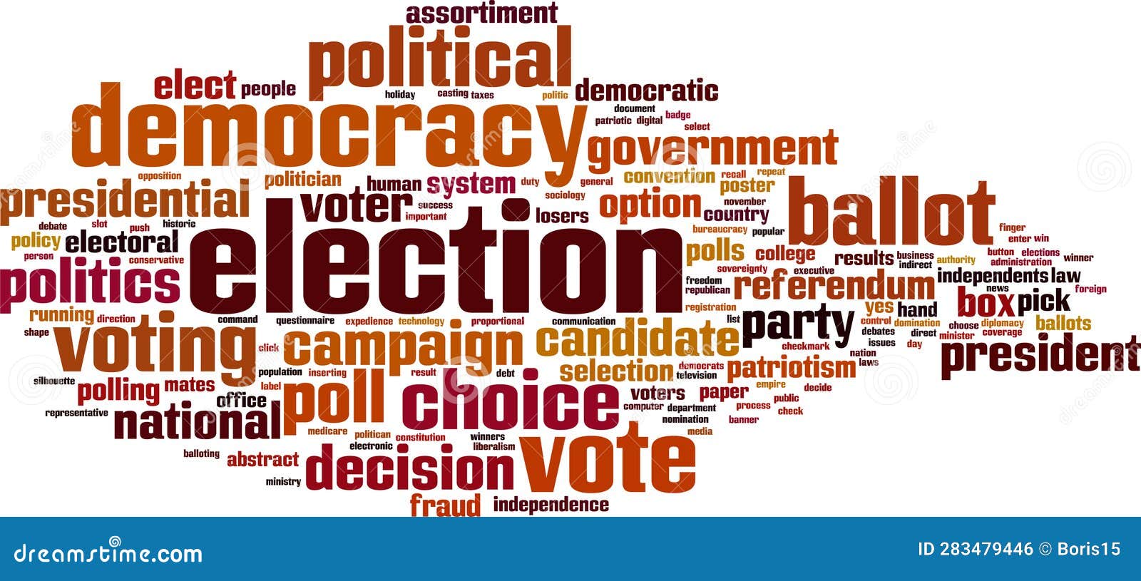 Election word cloud stock vector. Illustration of registration - 283479446