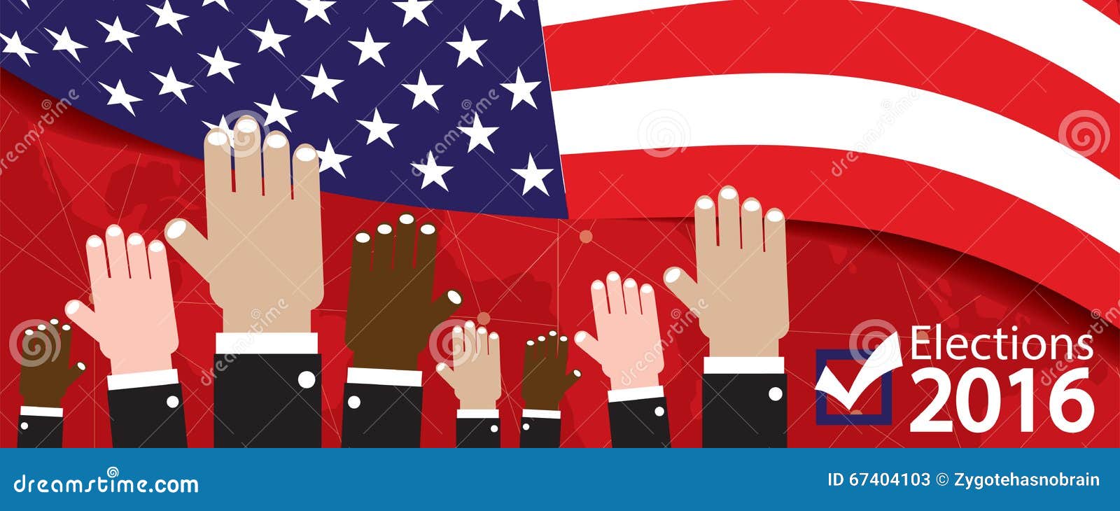 Elections 2016 Banner. stock vector. Illustration of white - 67404103