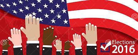 Elections 2016 Banner. stock vector. Illustration of white - 67404103
