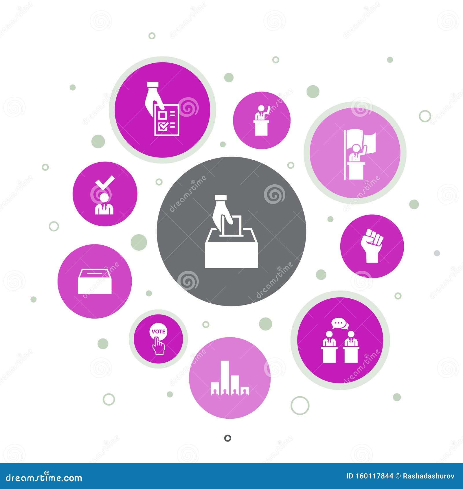 Elections Infographic 10 Steps Bubble Stock Vector - Illustration of ...