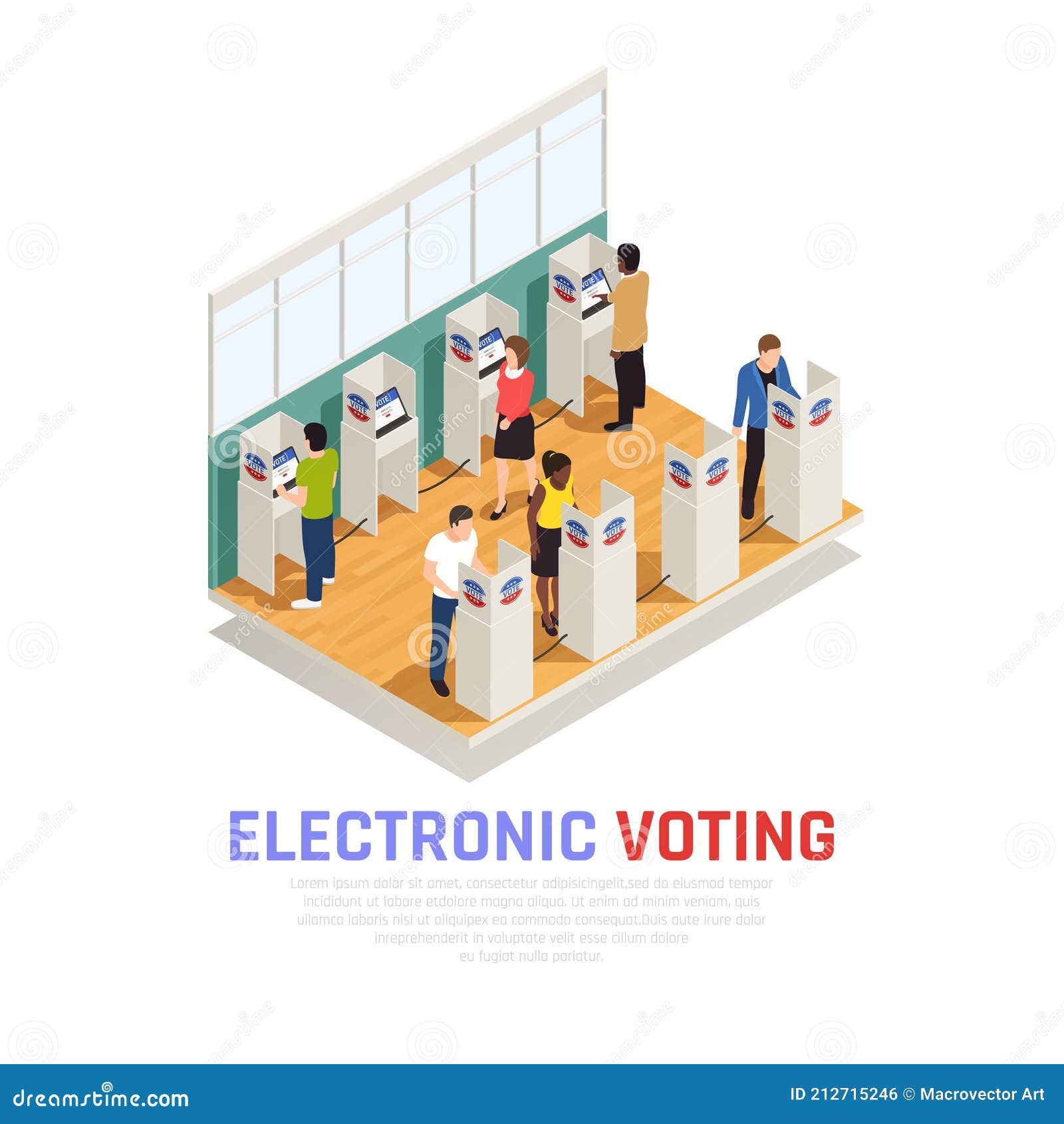 Elections Isometric Flowchart Vector Illustration | CartoonDealer.com #79373214